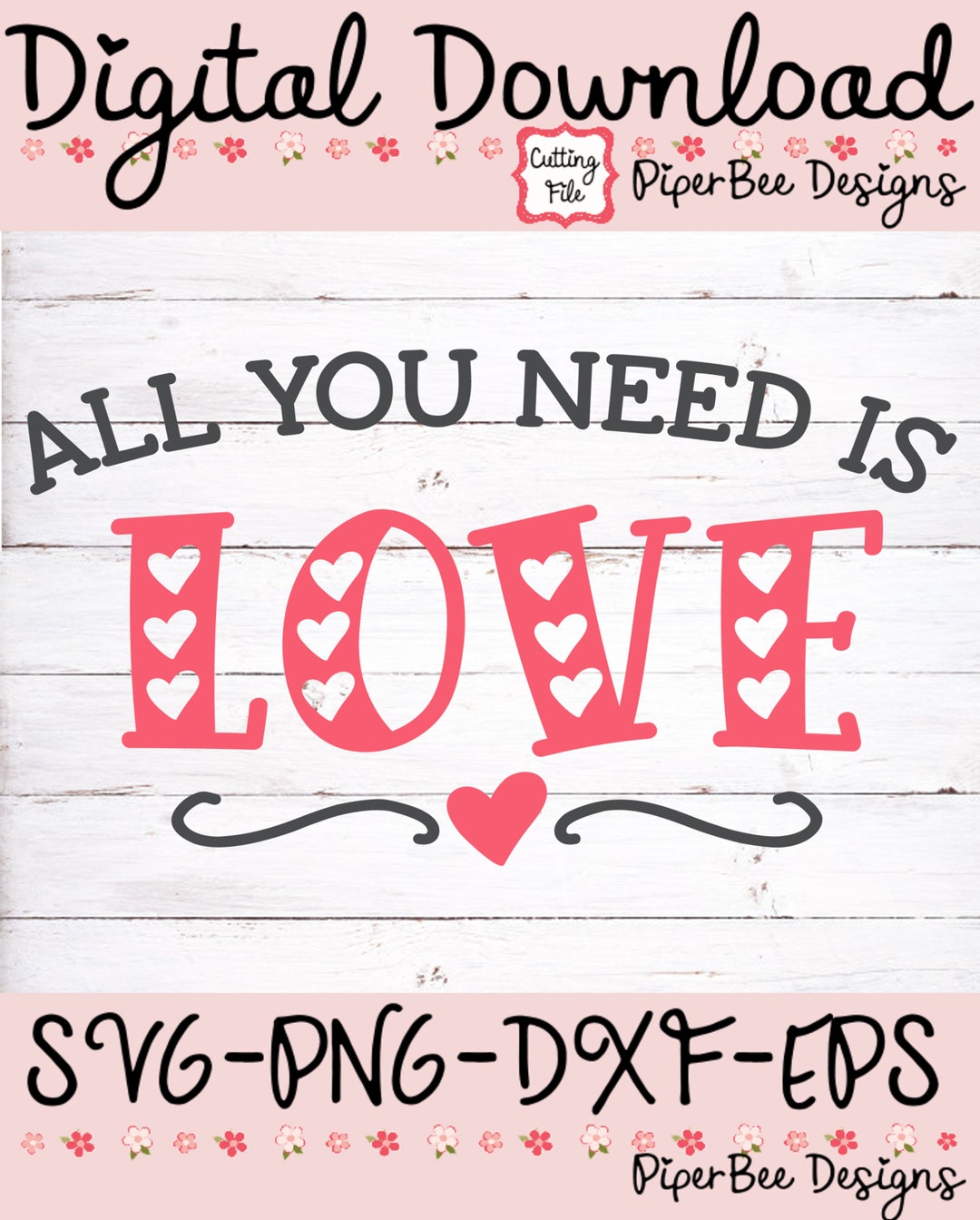 Love SVG, All You Need is Love Svg, Valentine's Day Svg, Love is All ...