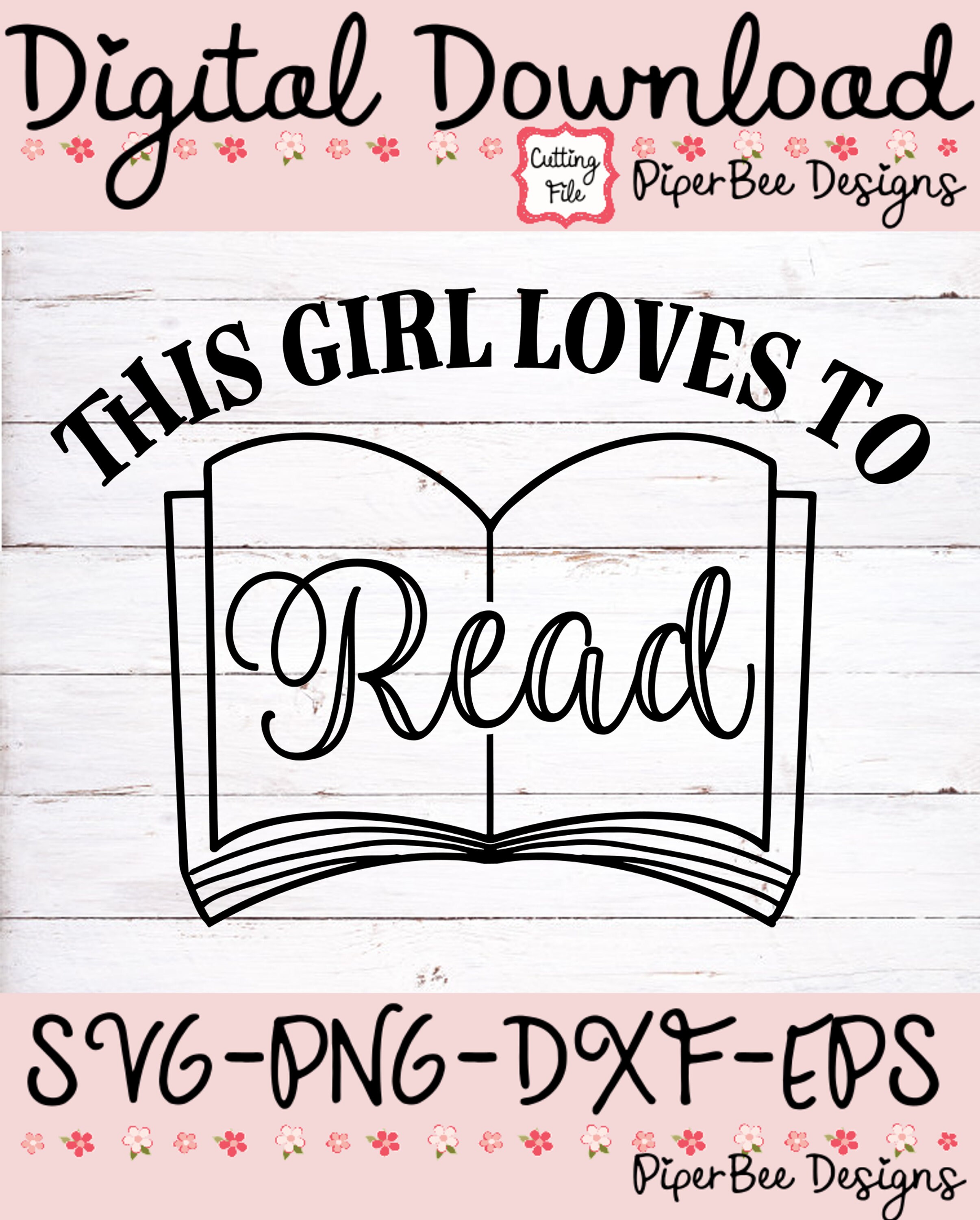 This Girl Loves to Read Reading Week SVG Book SVG Reading - Etsy
