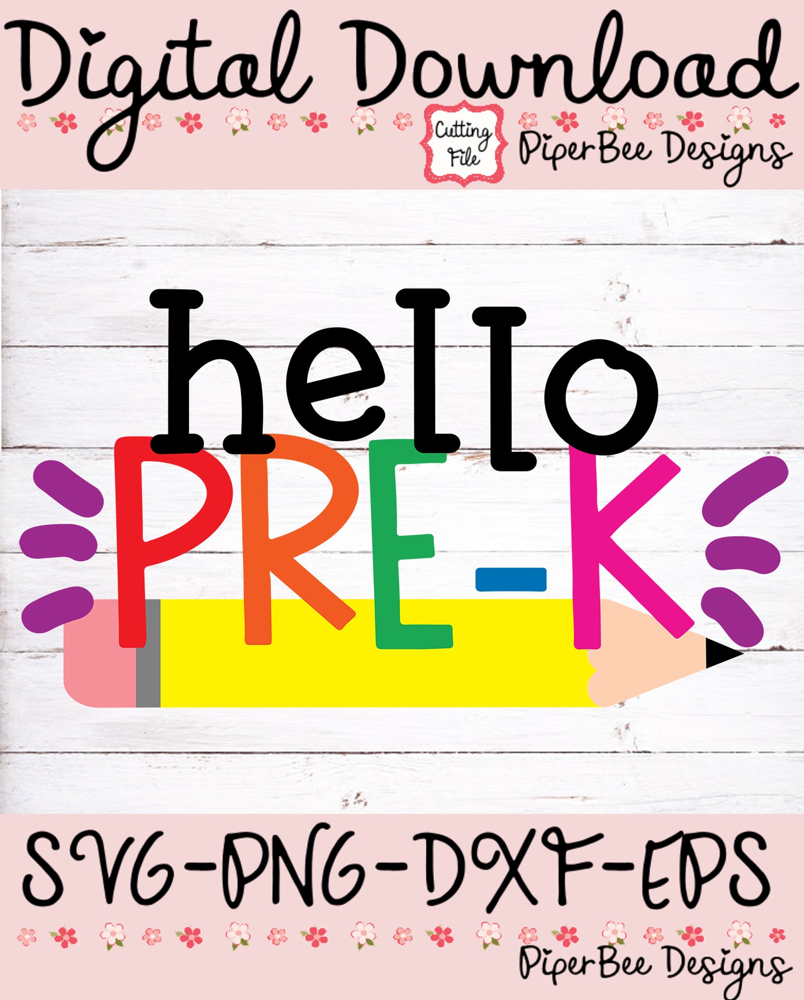 Hello Pre-k SVG Pre-k SVG Back to School Svg Pre-k Svg - Etsy