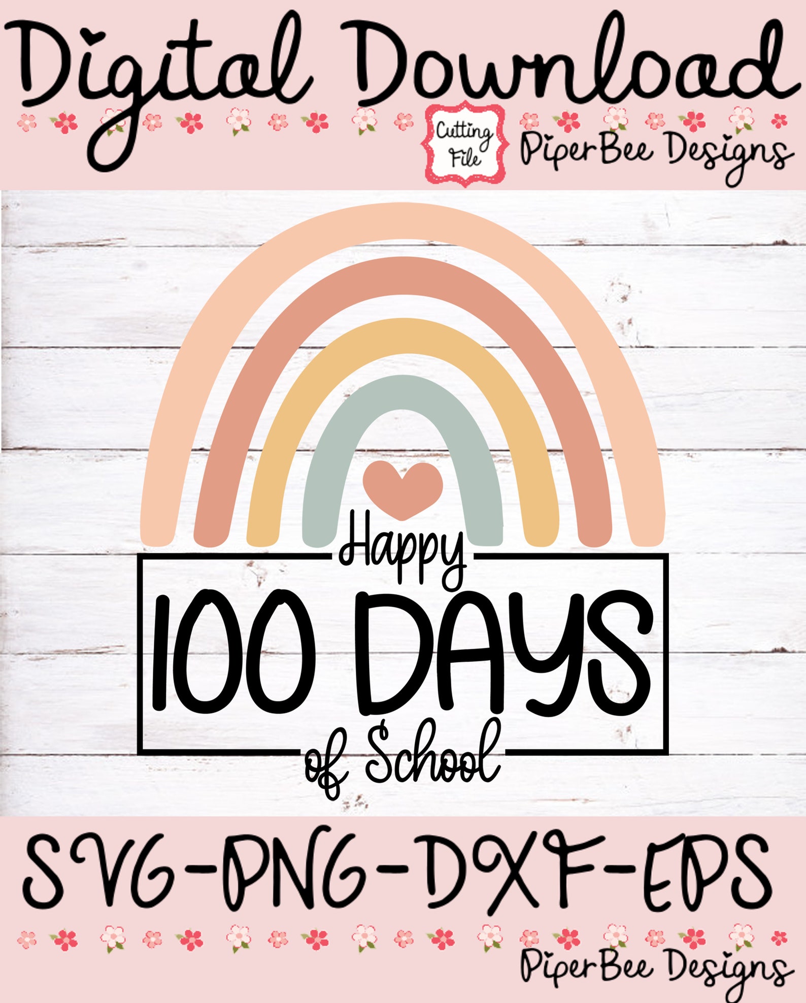 100 Days of School SVG 100 Days of School Rainbow SVG 100 - Etsy