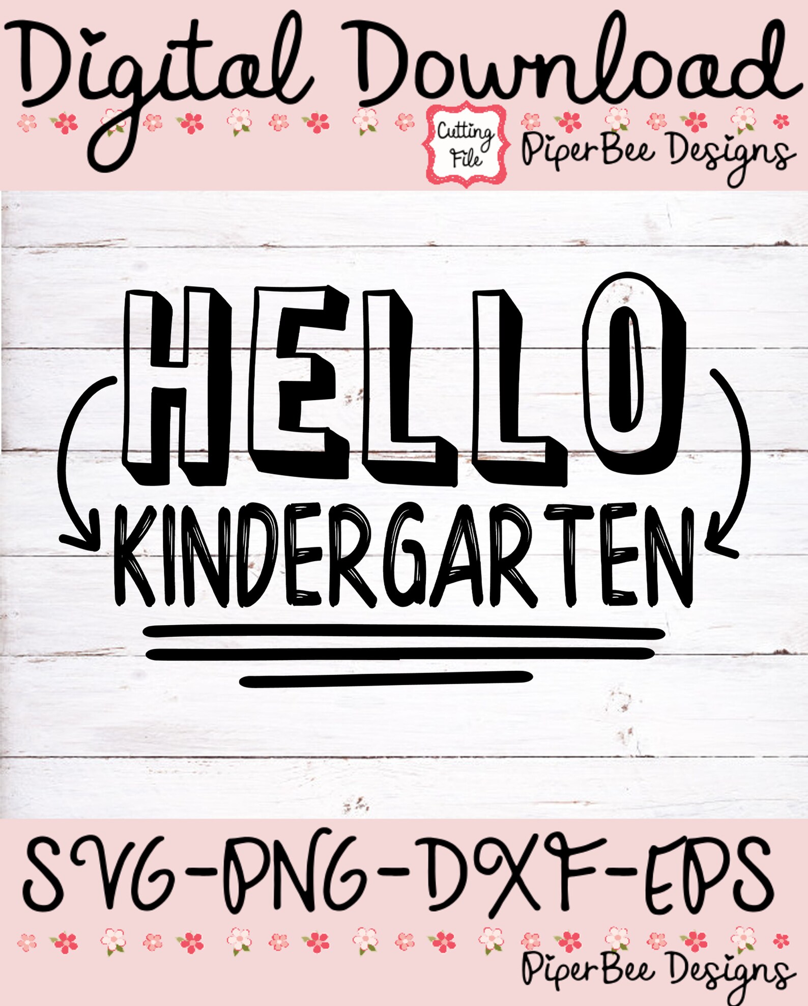Hello Kindergarten SVG Kindergarten SVG Back to School Svg - Etsy