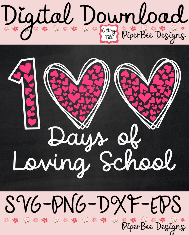 100 Days of School SVG 100 Days of Loving School SVG 100 - Etsy