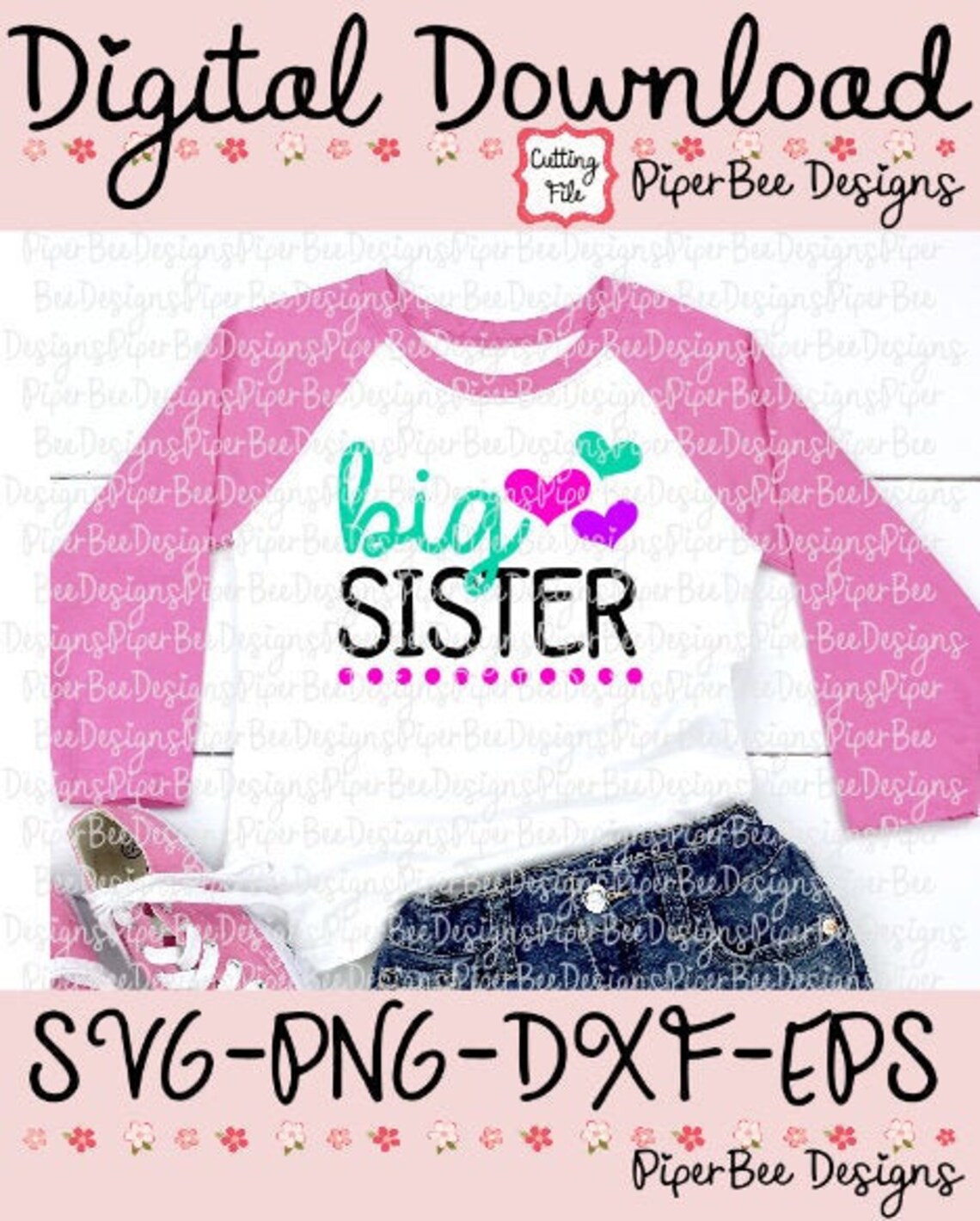 Big Sister SVG Big Sister Cut File Big Sister Design | Etsy