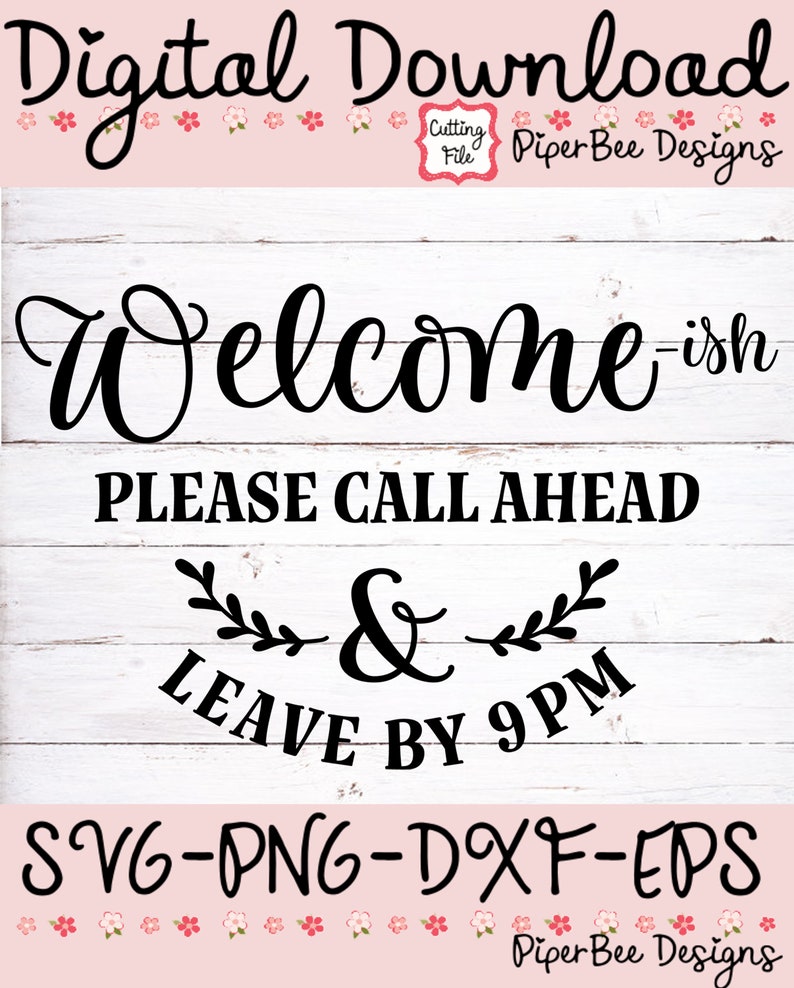 Welcome-ish SVG Welcome SVG Round Front Door Sign Svg - Etsy