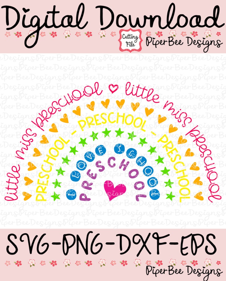 Preschool SVG Rainbow Preschool SVG Back to School Svg | Etsy