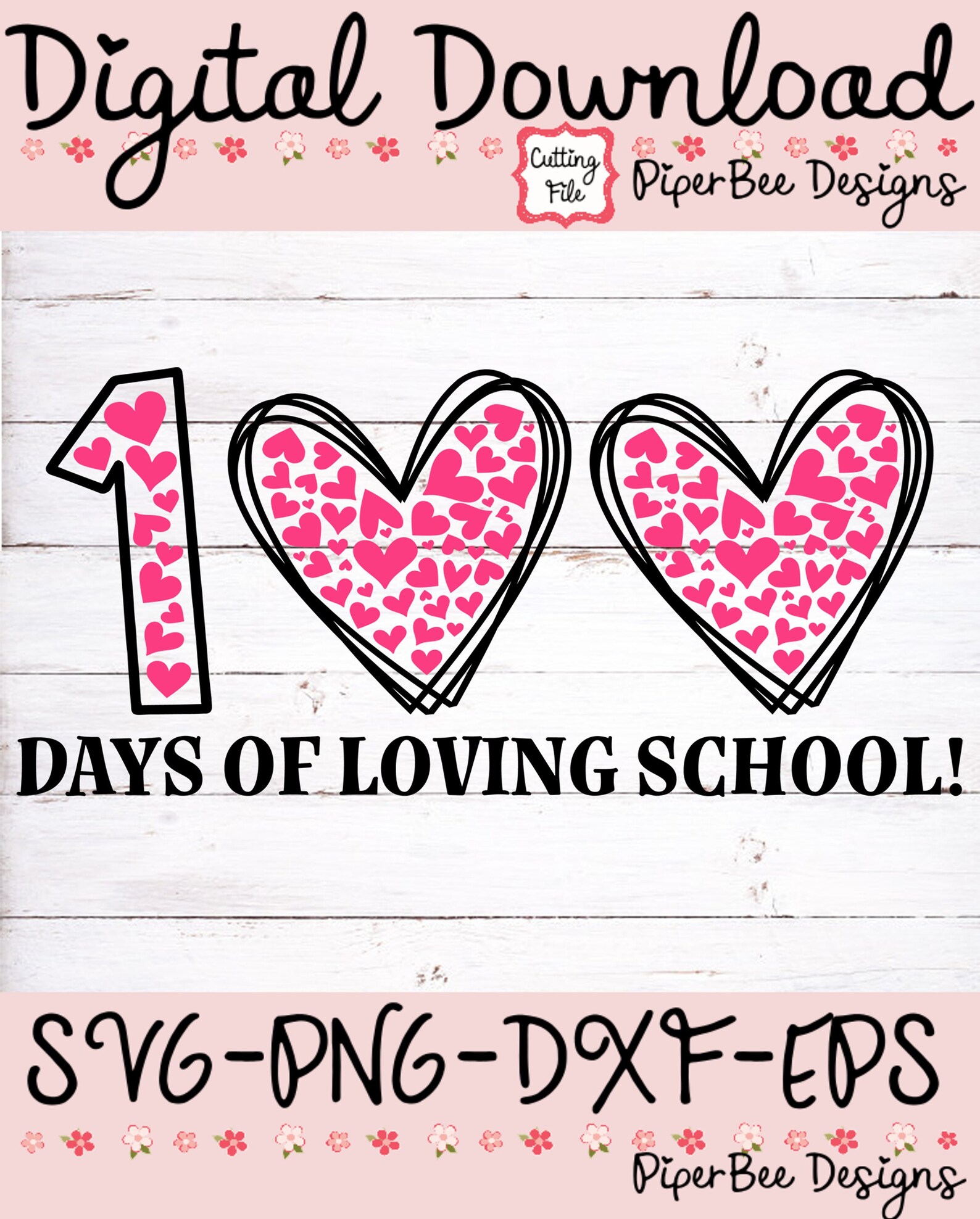 100 Days of School SVG 100 Days of Loving School SVG 100 | Etsy