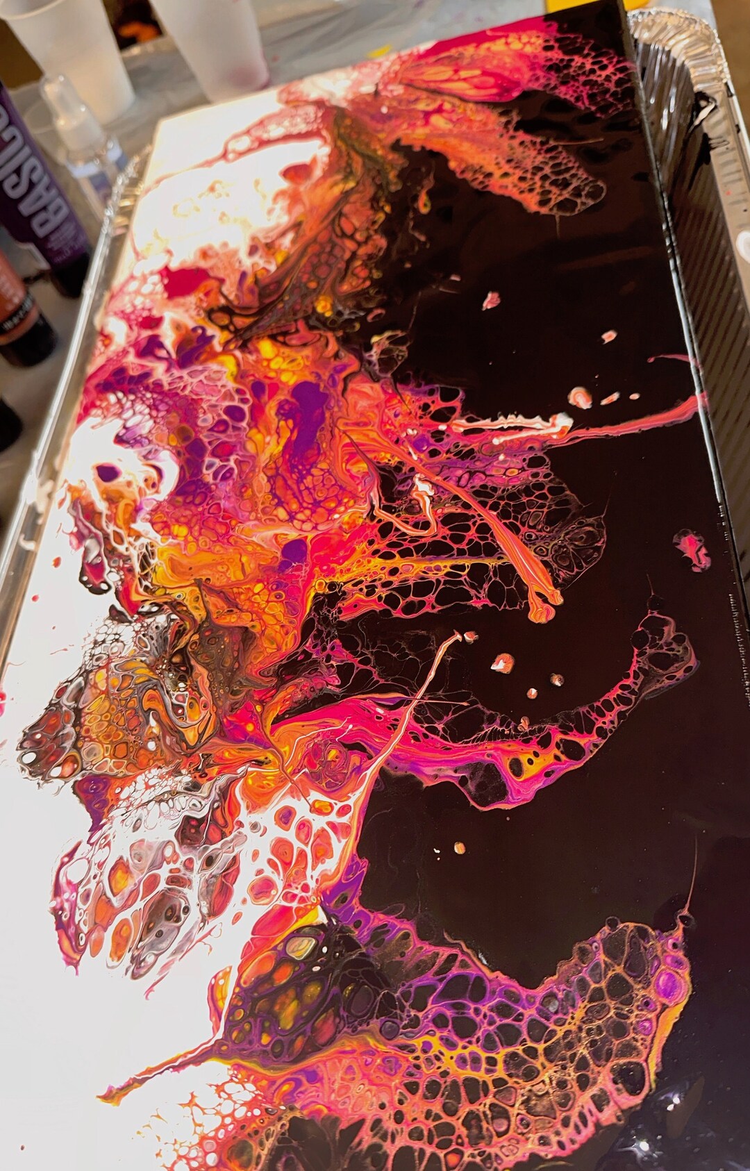 Enchanted Euphoria: Unique Acrylic Fluid Pour Painting. Abstract Art ...