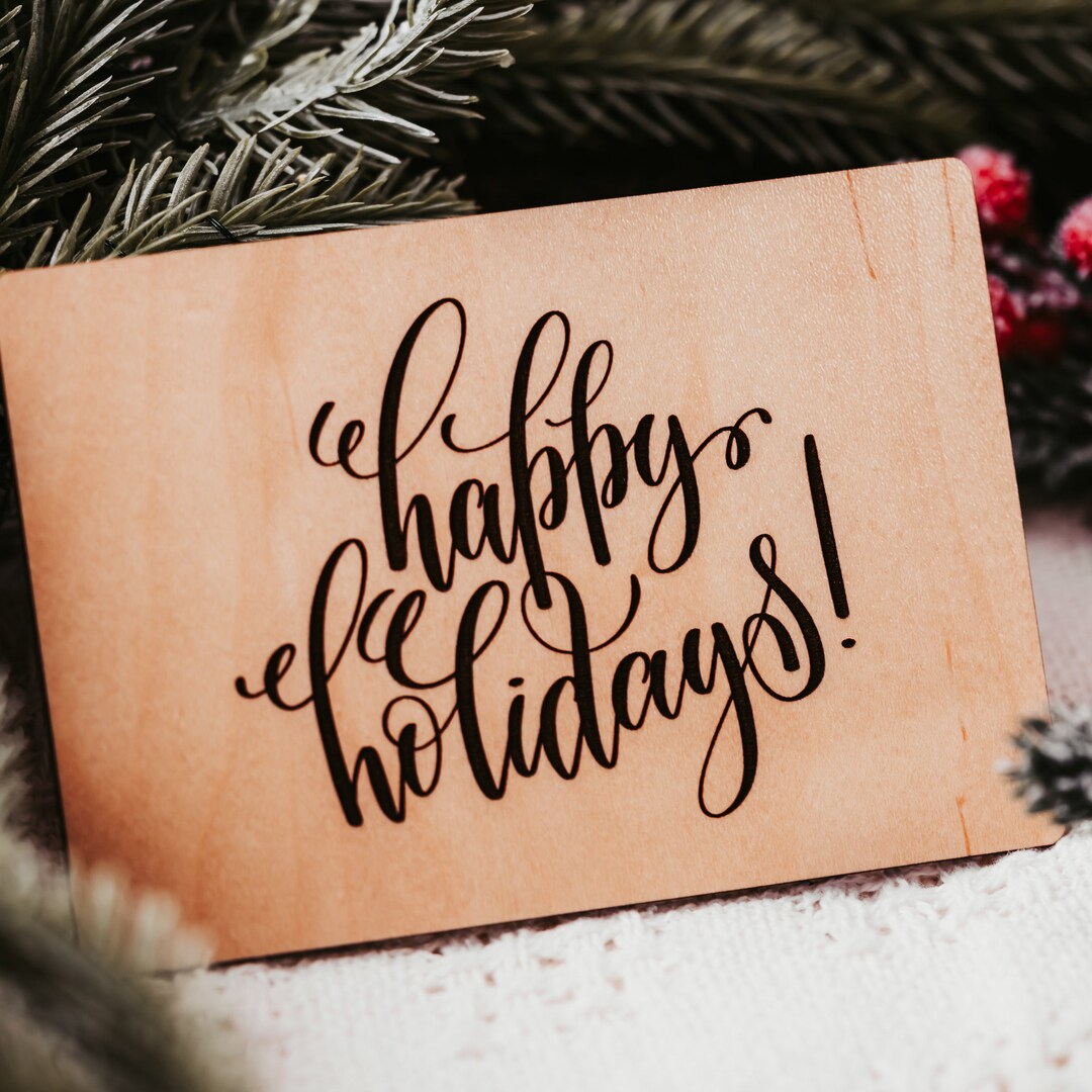 Happy Holidays Card, Personalized Christmas Card, Unique Christmas Card ...