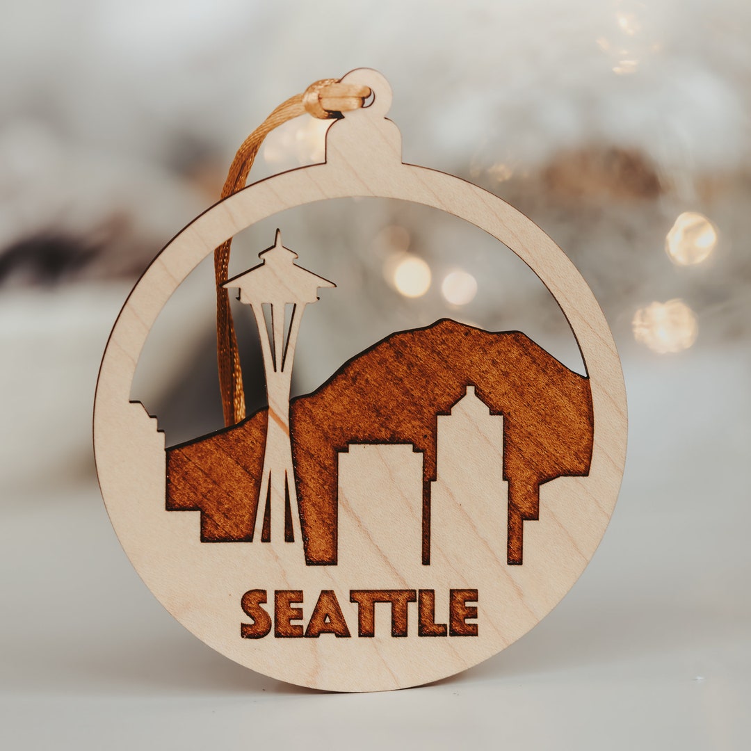 Mount Rainier, Seattle Ornament, Washington State, PNW Art, Northwest ...