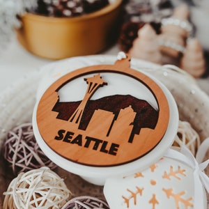 Mount Rainier, Seattle Ornament, Washington State, PNW Art, Northwest ...