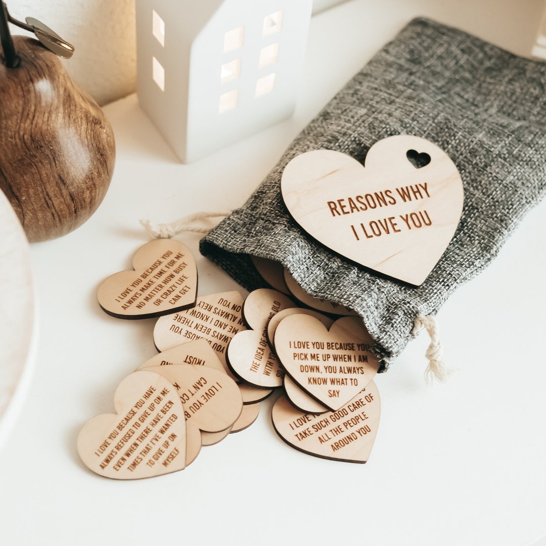 Reasons Why I Love You, Love Notes, Personalized Gift, Valentines Day ...