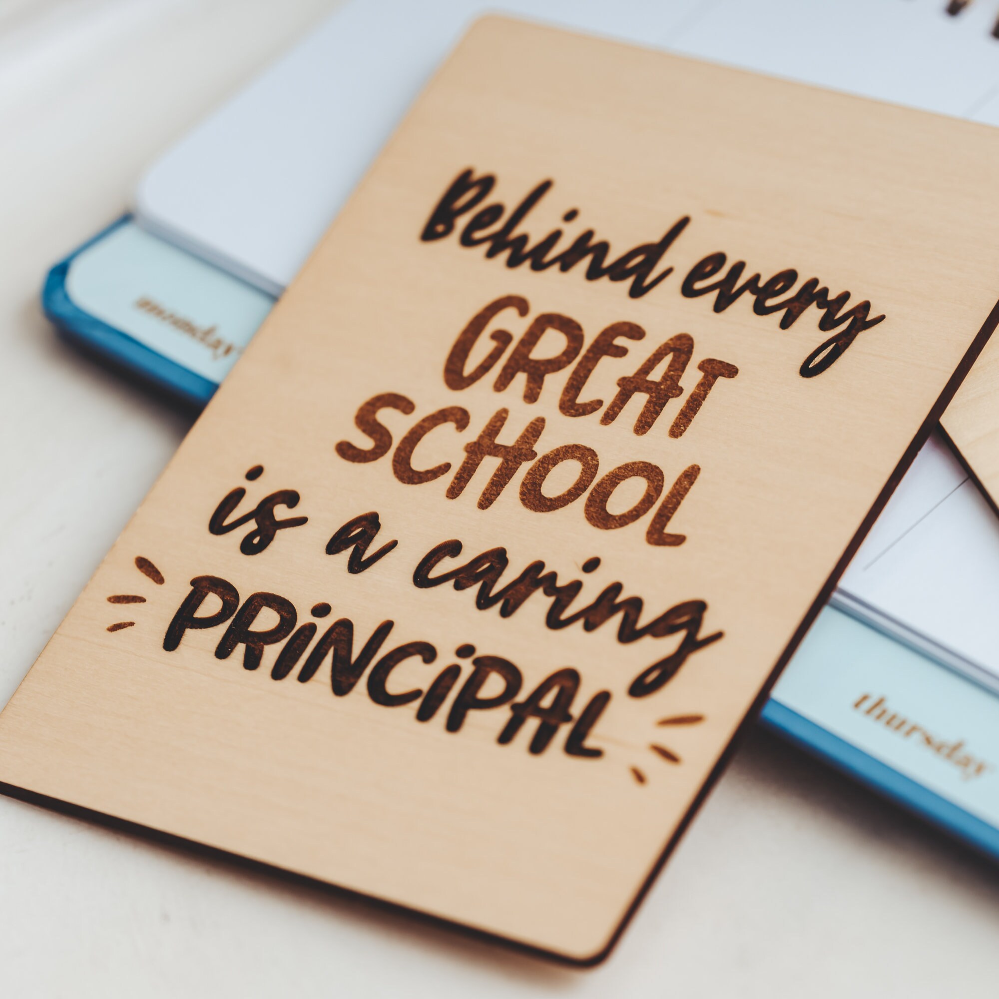 Engraved Wooden Principal Appreciation Card, Keepsake Gift - Etsy