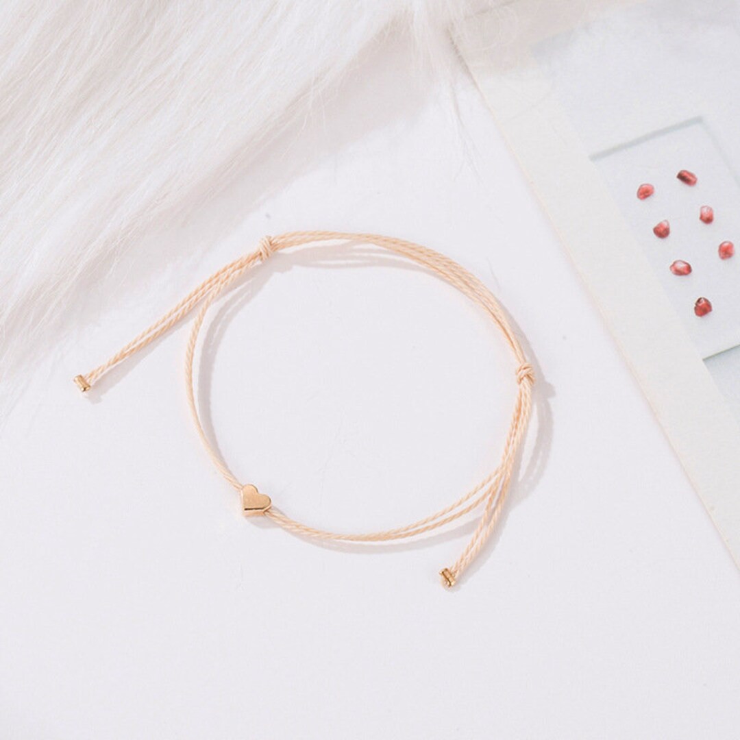 String Bracelet Mini Heart, Nylon String Bracelet Friendship, Small ...