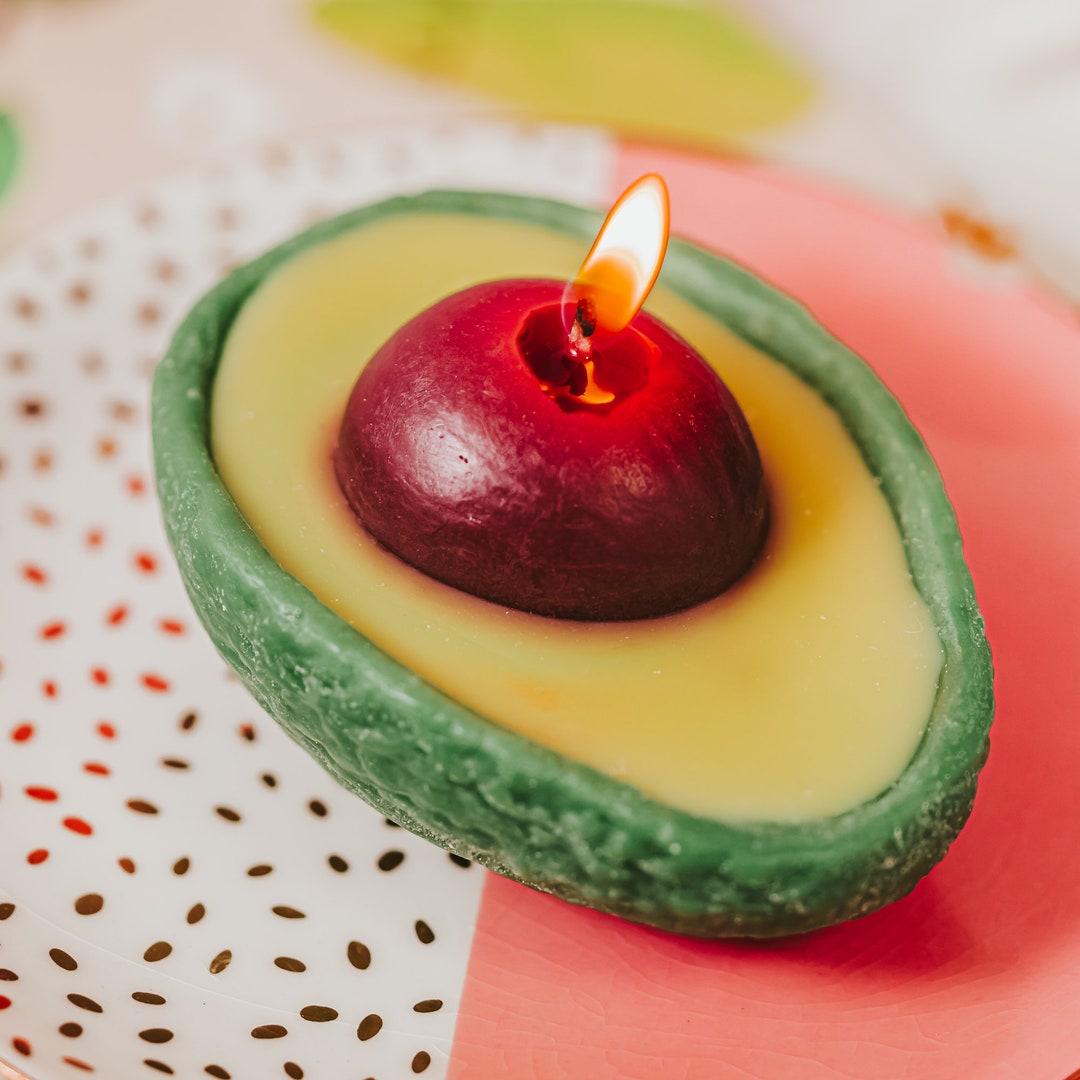 Avocado Candle, Fruit Candle, Decorative Candle, Vegan Candle, Unique ...