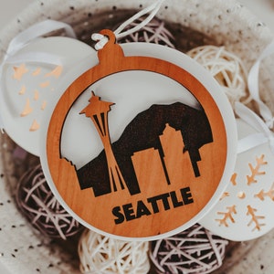 Mount Rainier, Seattle Ornament, Washington State, PNW Art, Northwest ...