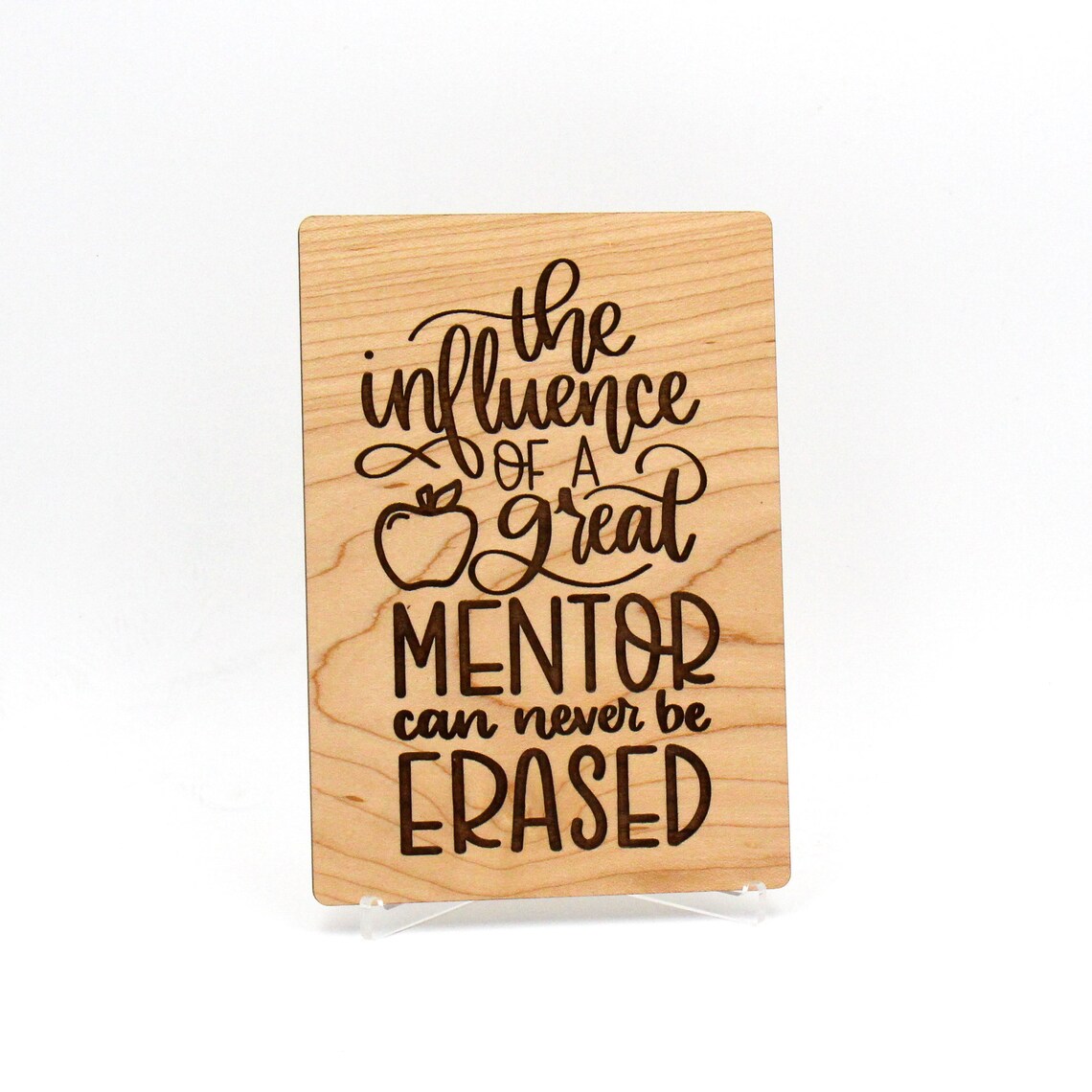 Wooden Card for Mentor With Engraved Personalized Message - Etsy