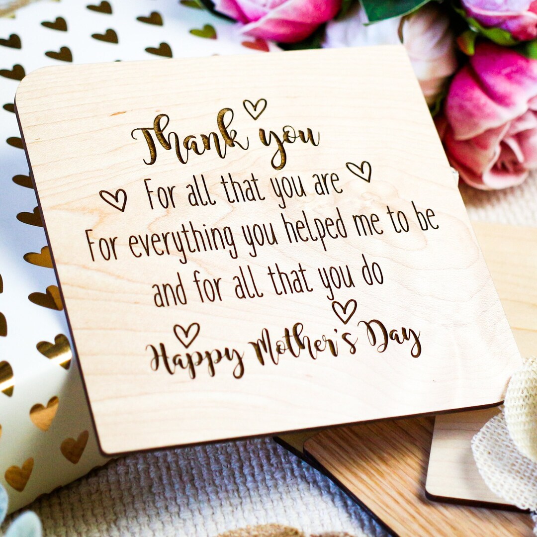 Thank You Mom Mother's Day Poem, Mothers Day Card Handmade, Mothers Day ...