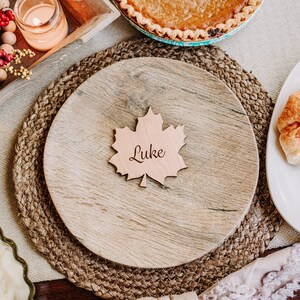 Dinner Leaf Place Card, Leaf Place Dish Card, Personalized Gift ...