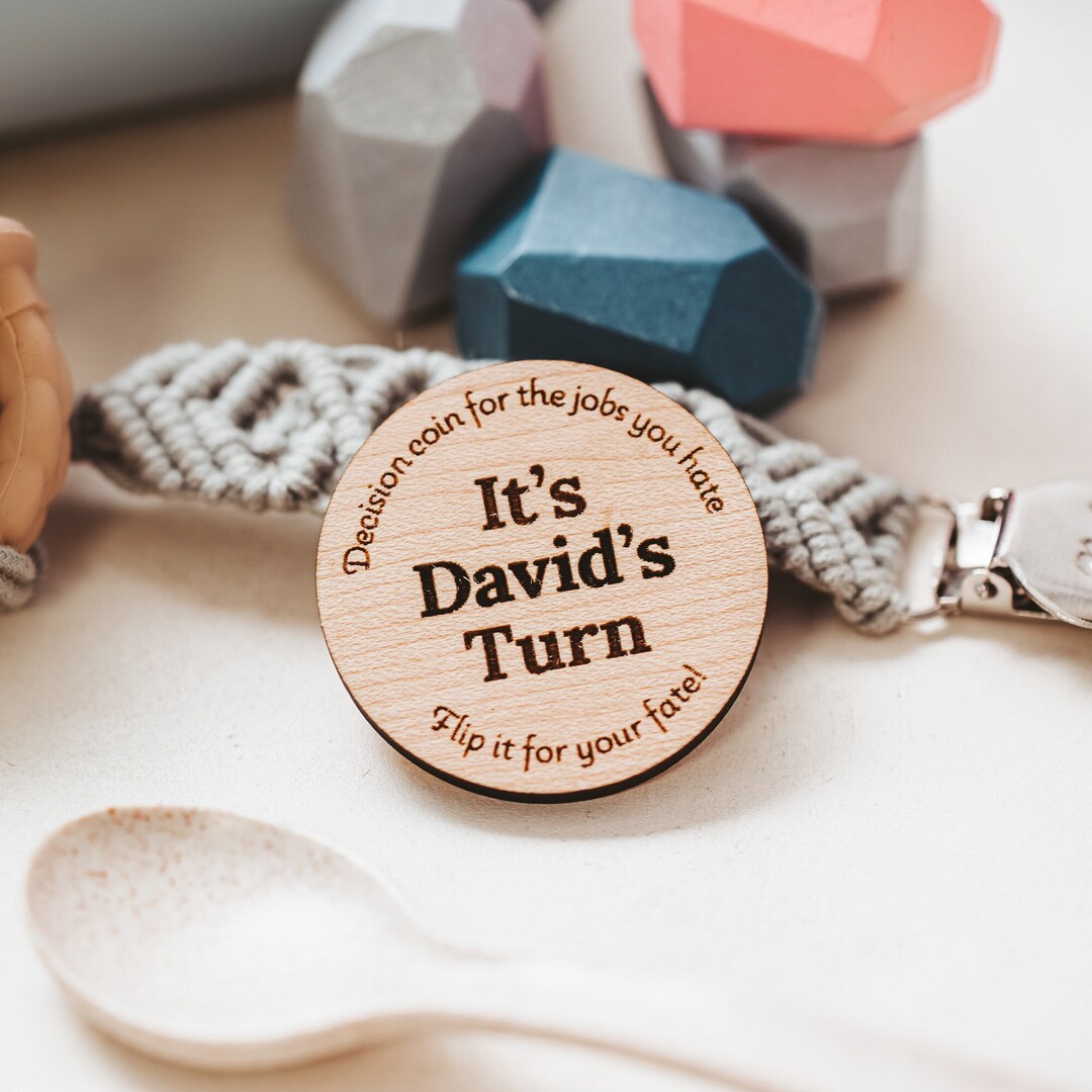Decision Coin, Flip Coin, Wood Flip Coin, Decision Maker Gift, New ...