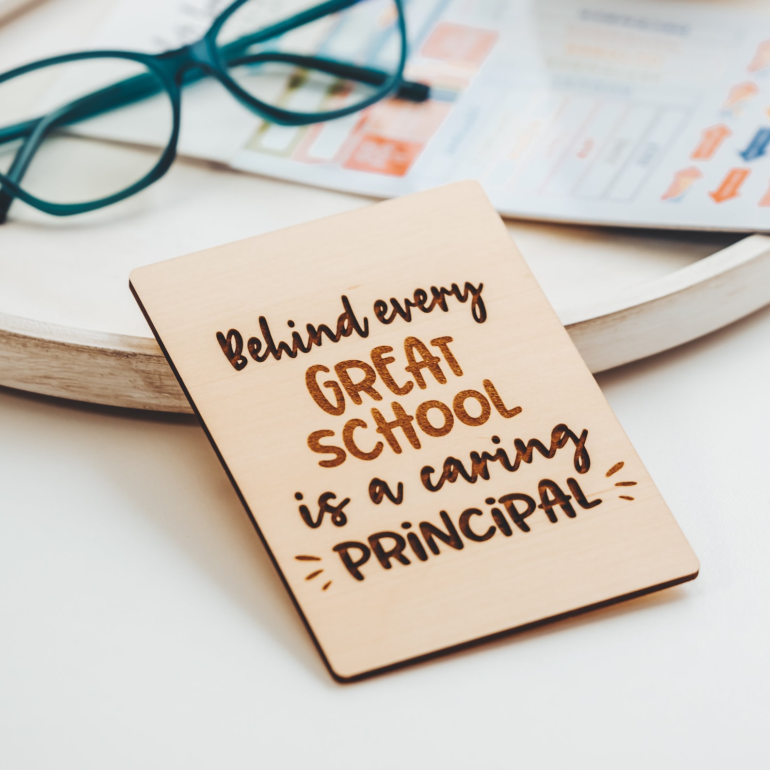 Engraved Wooden Principal Appreciation Card, Keepsake Gift - Etsy