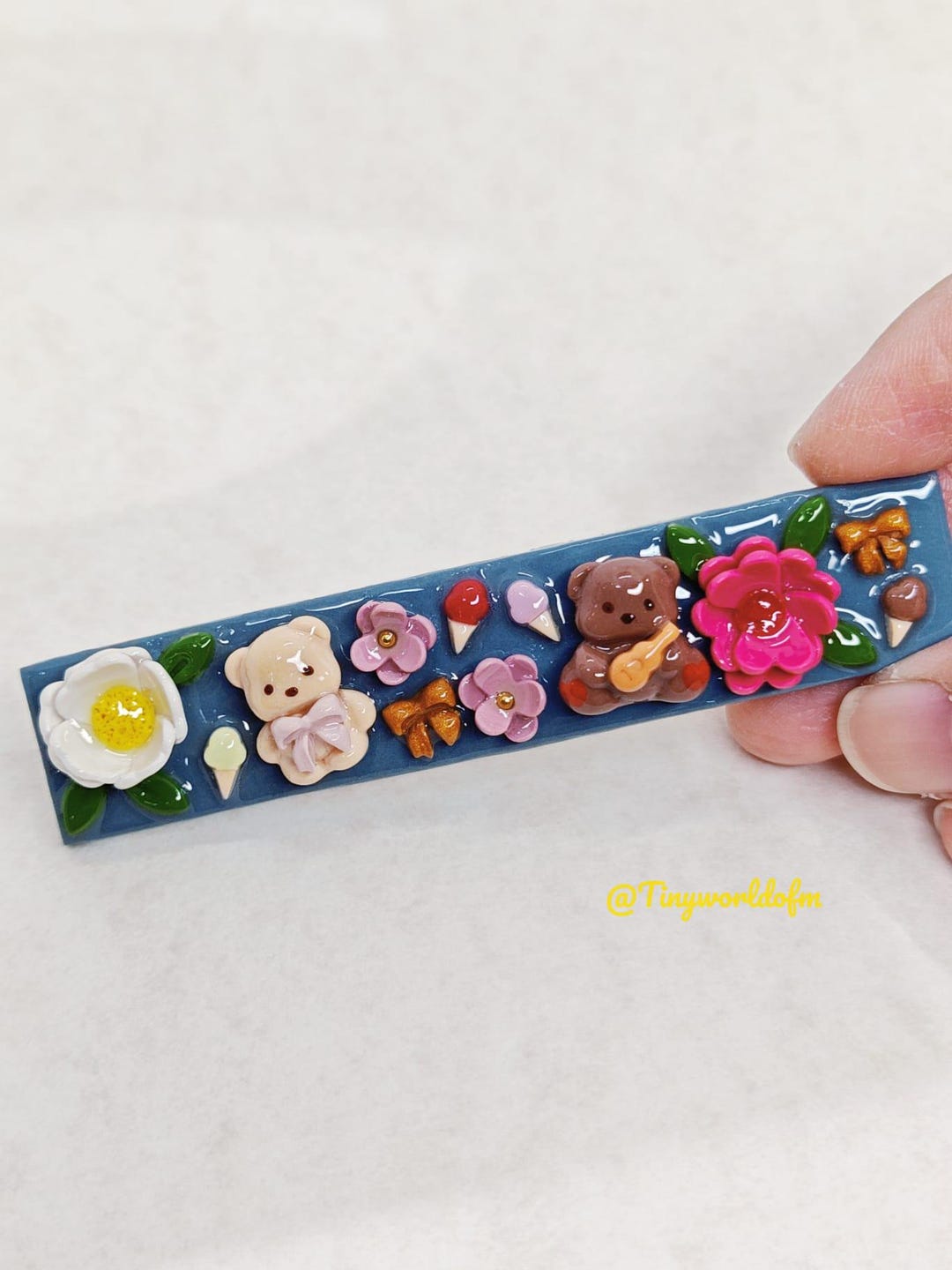 Cute Bear Hair Clips, Polymer Clay Hair Clips, Handmade Hair Clips ...