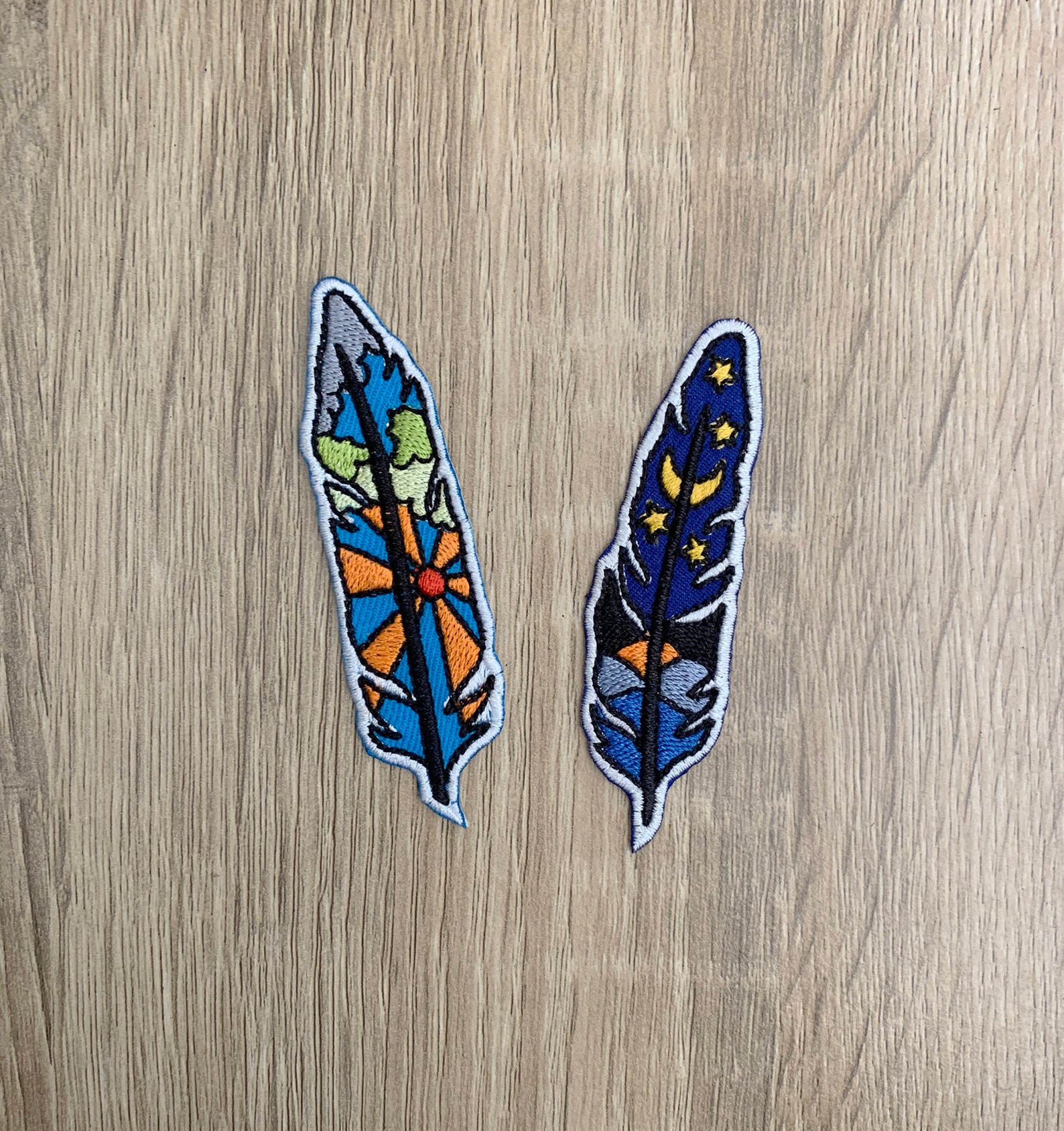 Feather iron on patch Feather Patches Patches For Jacket Sew | Etsy