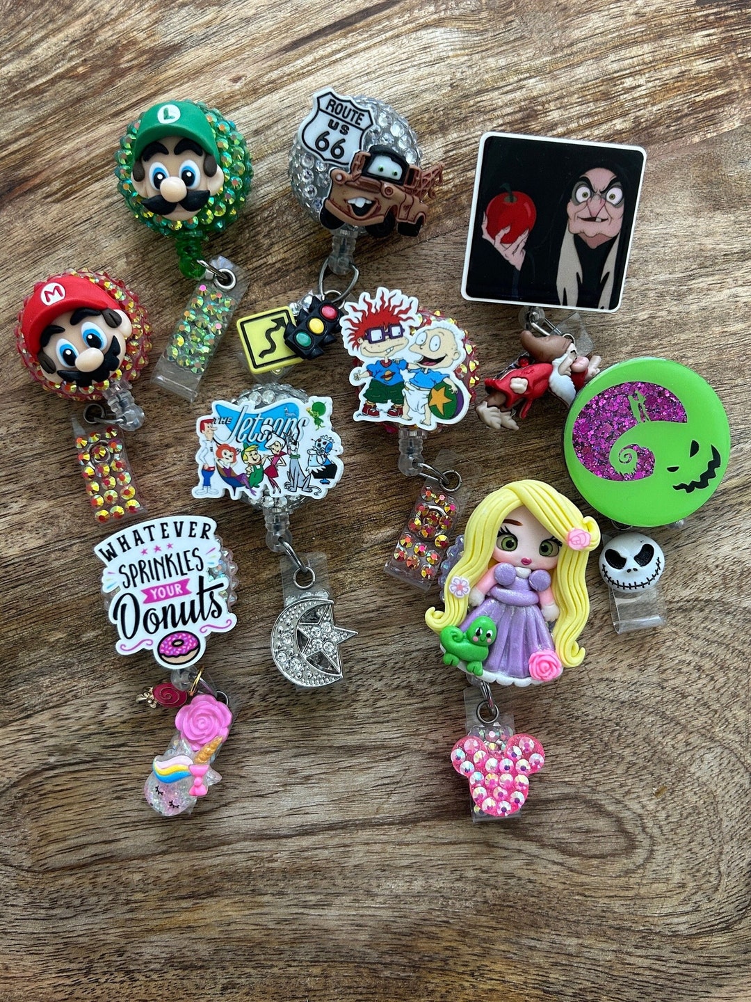 Inspired character badge reel id badge holders badge reels - Etsy 日本