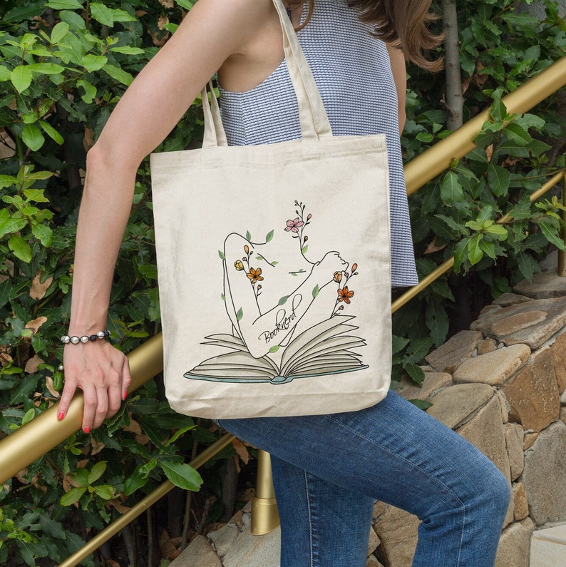 Book Nerd Eco-friendly Tote Bag | Natural Cotton Literary Gift ...