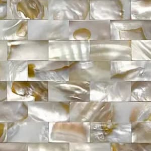 Handmade Groutless Iridescent Brick Mother of Pearl Mosaic Tile for ...