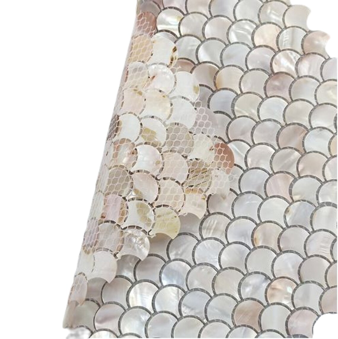 Handmade Serene Fish Scale Mother of Pearl Mosaic Tile for - Etsy