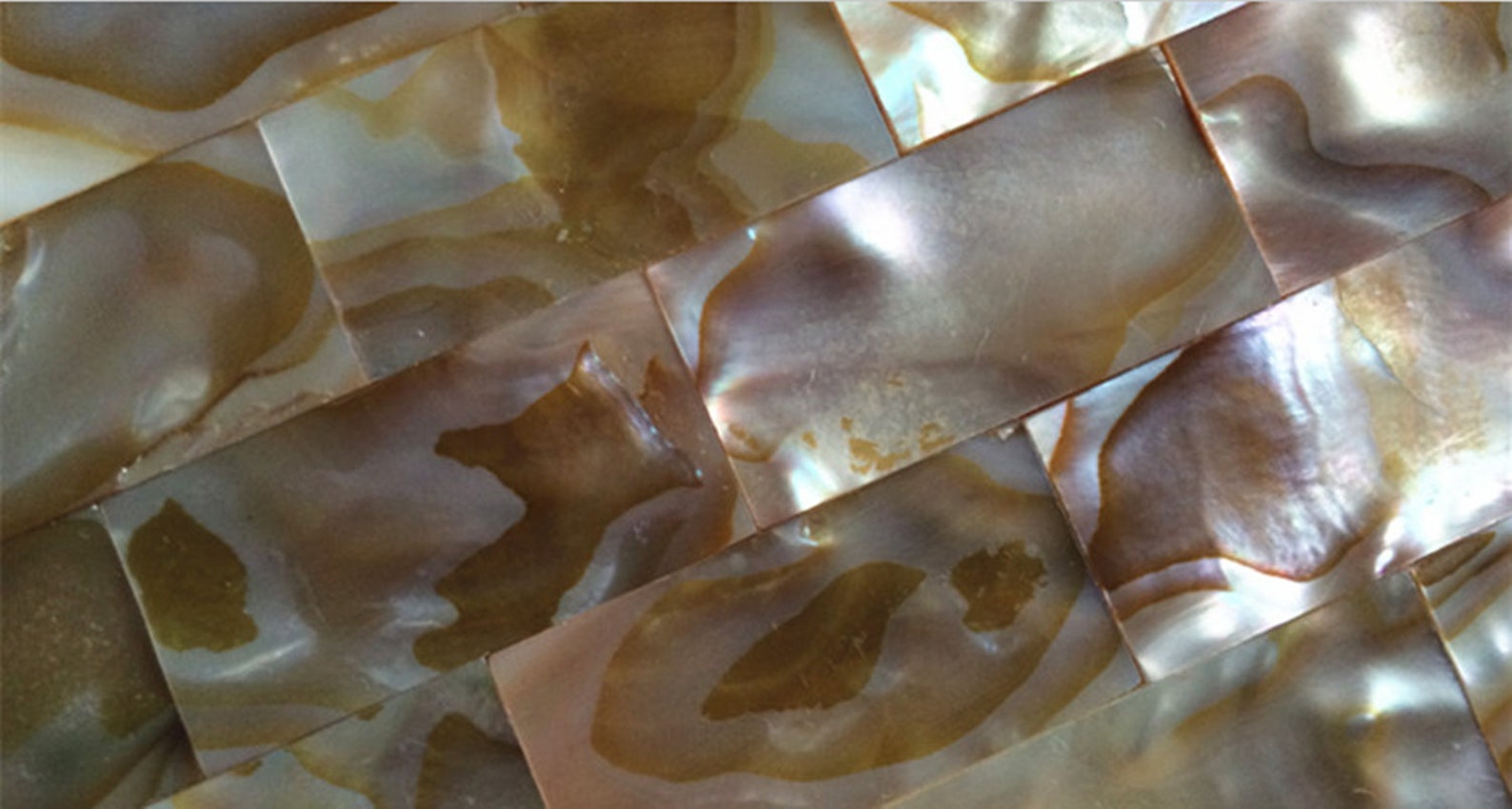 Handmade Groutless Brick Mother of Pearl Mosaic Tile for | Etsy