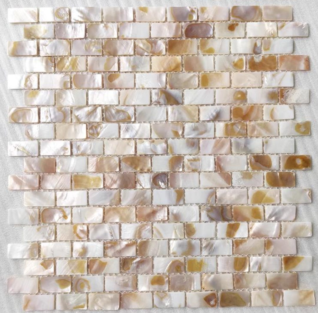 Handmade Iridescent Brick Mother of Pearl Brick Mosaic Tile for ...