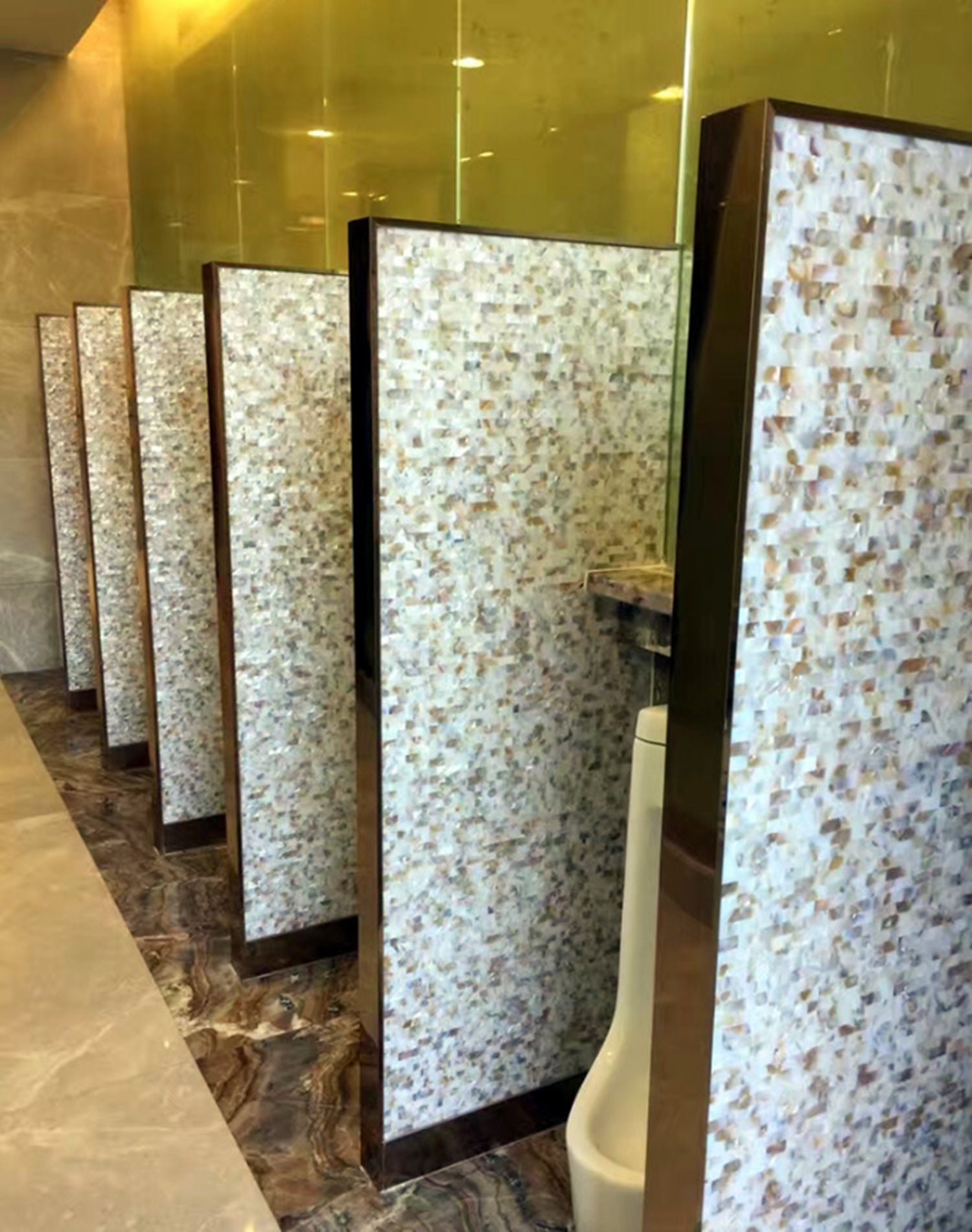 Handmade Groutless Iridescent Brick Mother of Pearl Mosaic | Etsy