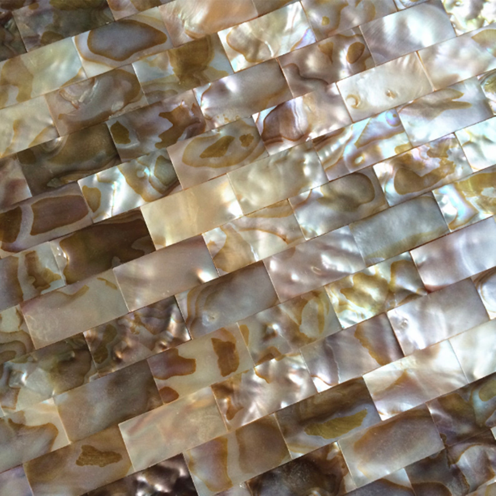 Handmade Groutless Brick Mother of Pearl Mosaic Tile for | Etsy