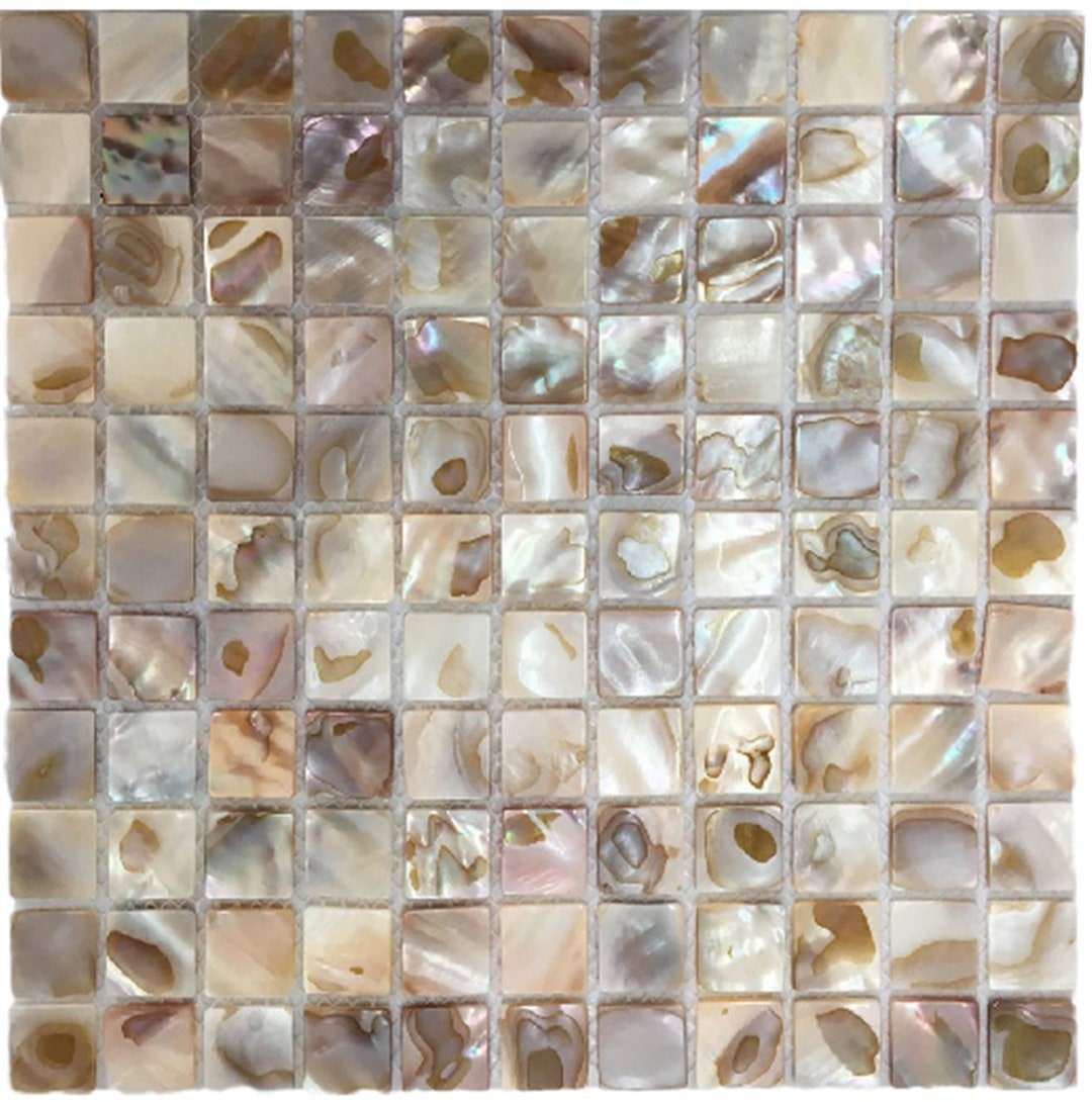Iridescent Mother of Pearl Tile | Handmade Shell Mosaic for Kitchen ...