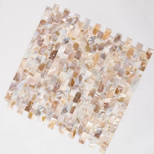 Handmade Iridescent Brick Groutless Mother of Pearl Tile for Bathroom ...