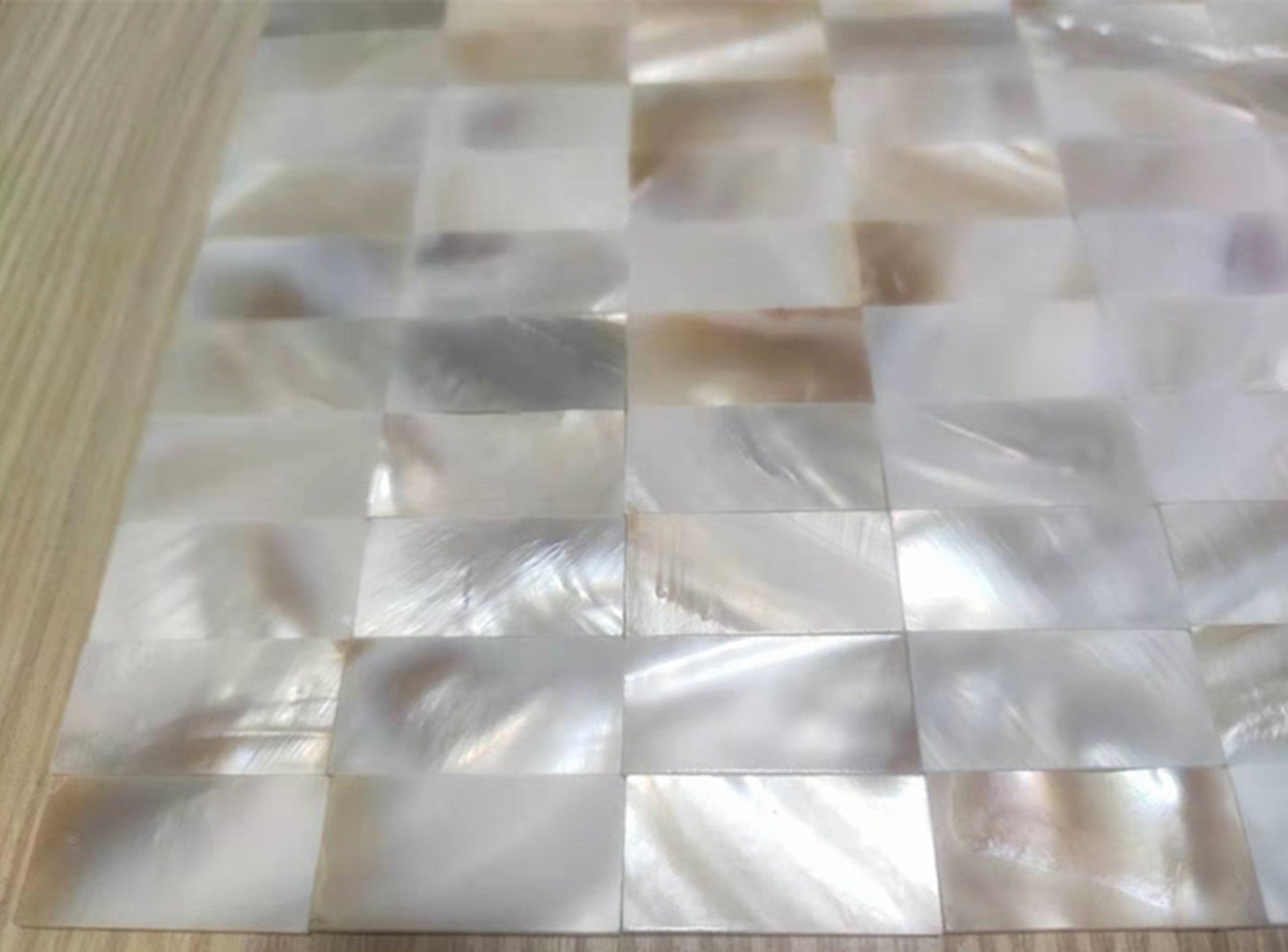 Handmade Serene Groutless Brick Mother of Pearl Mosaic Tile - Etsy