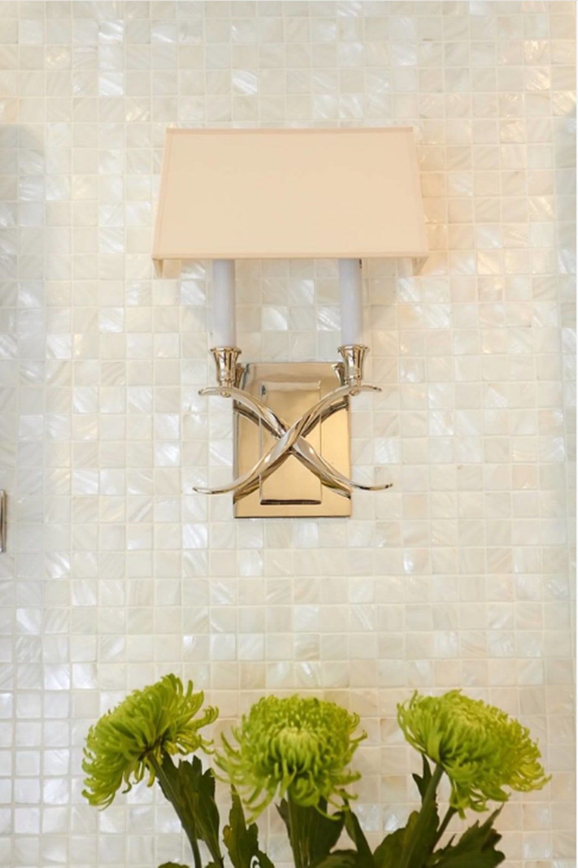 Handmade White Square Mother of Pearl Mosaic Tile for Bathroom - Etsy