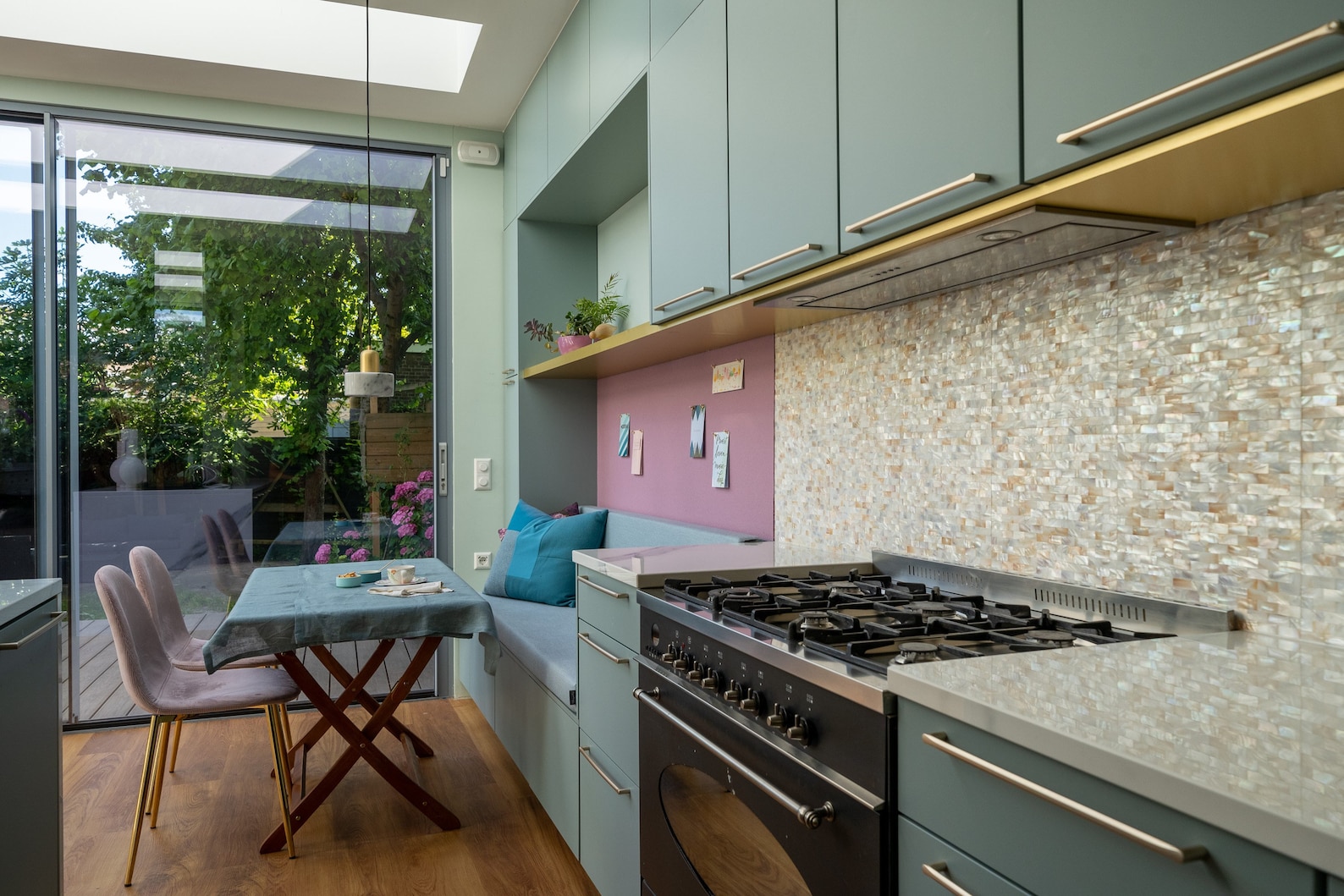 Handmade Serene Groutless Brick Mother of Pearl Mosaic Tile - Etsy