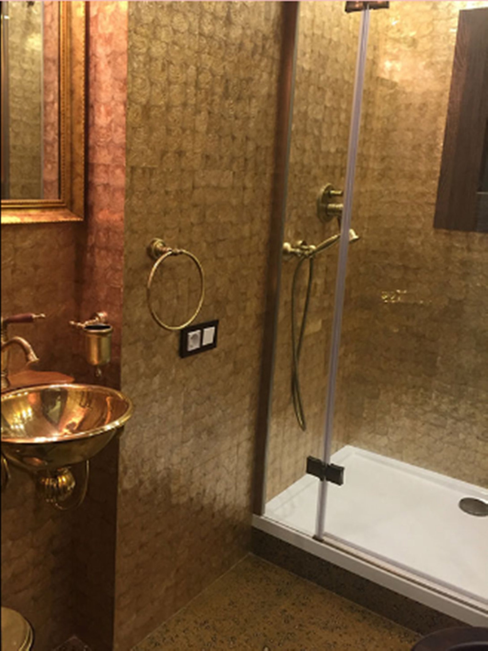 Handmade Epoxy Golden Mother of Pearl Capiz Tile for Bathroom,kitchen ...