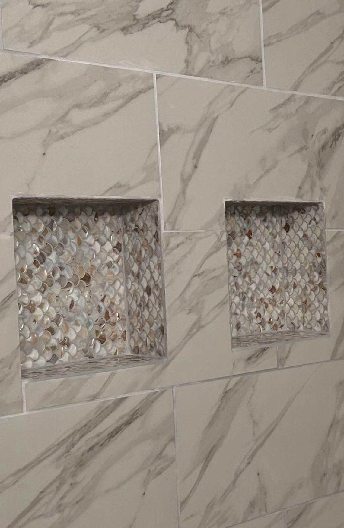 Premium Fish Scale Mother of Pearl Mosaic, Natural Scallop Shell Tile ...
