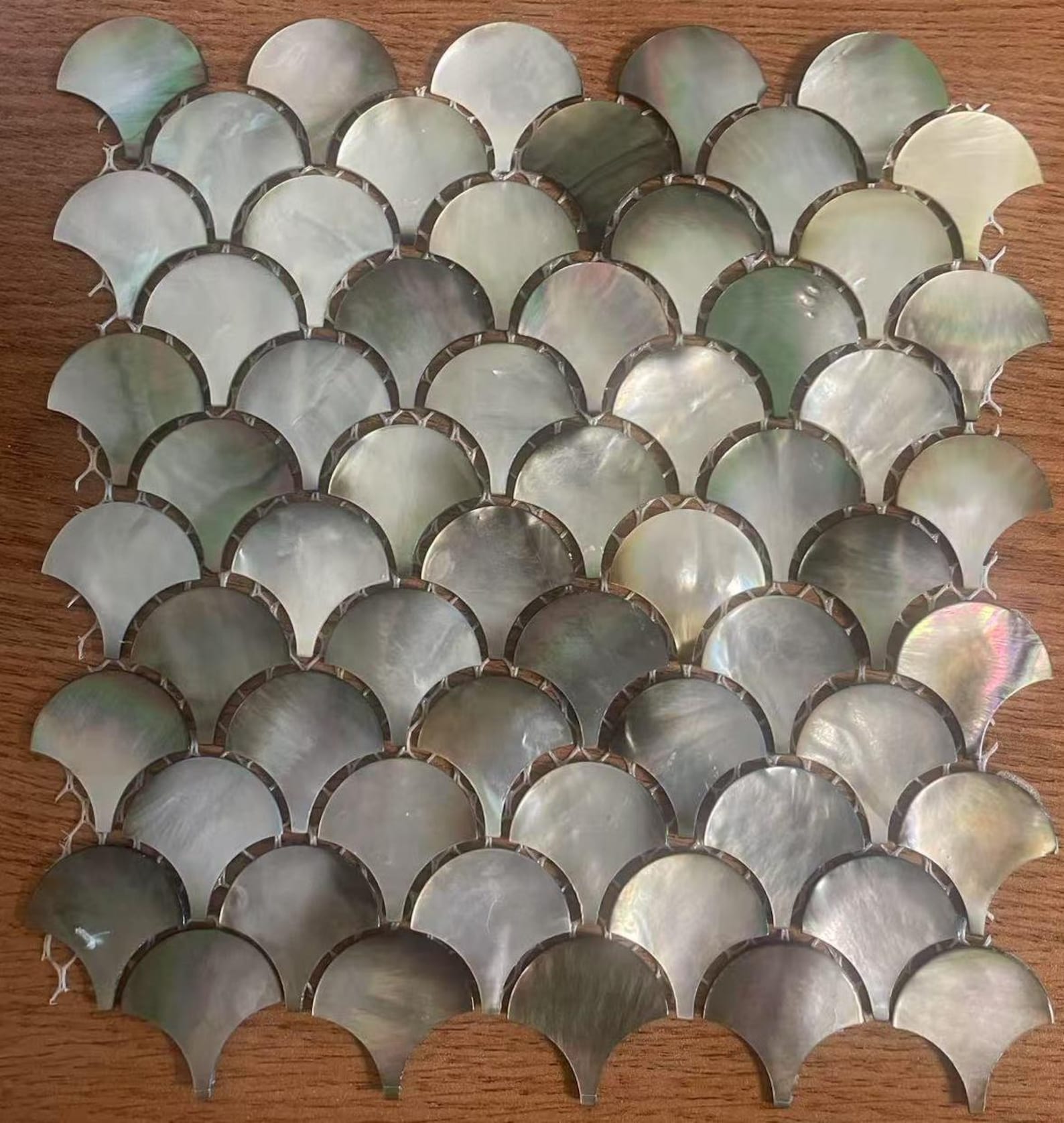 Handmade Genuine Black Lip Fish Scale Mother of Pearl Mosaic Tile for ...