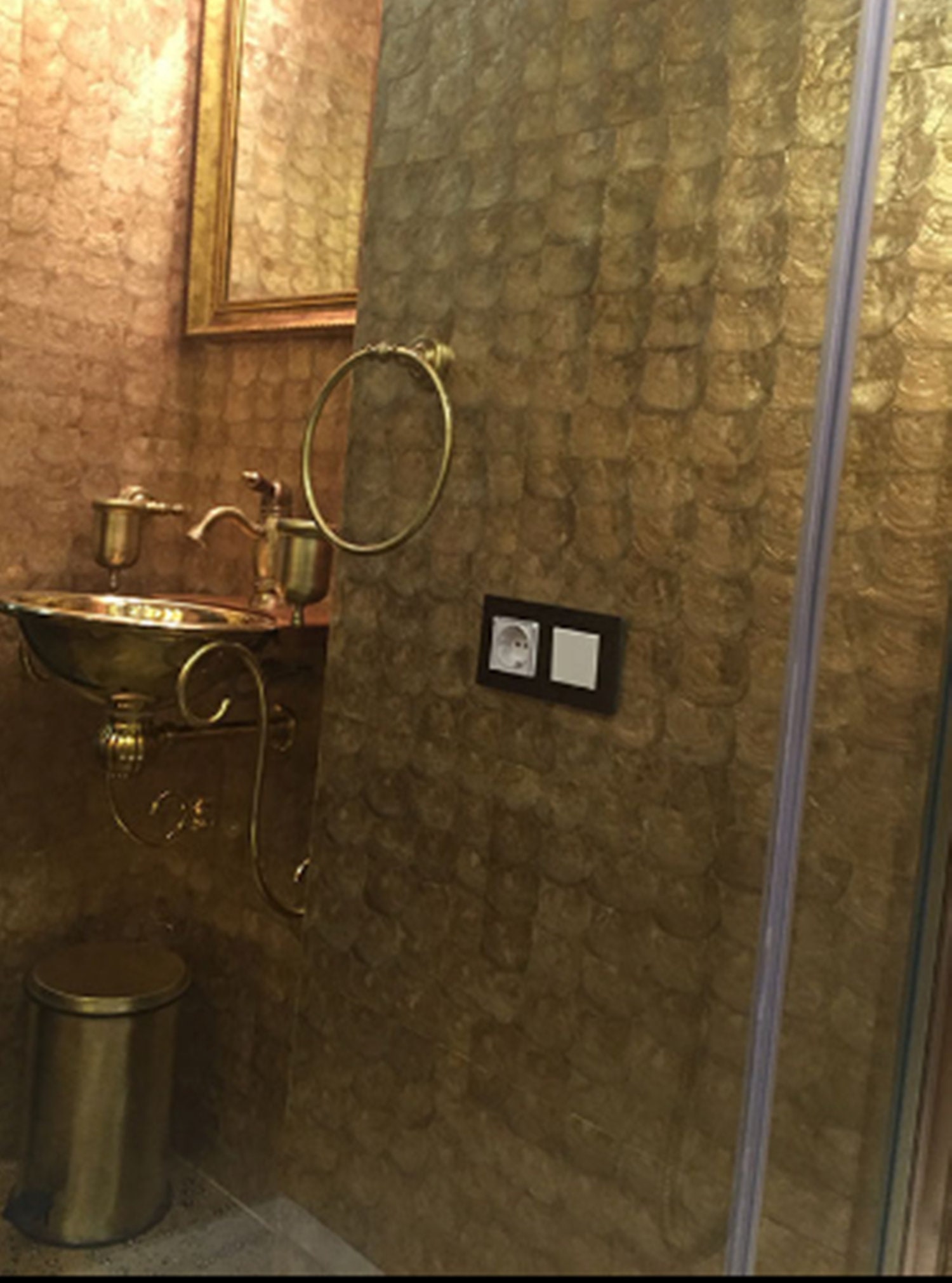 Handmade Epoxy Golden Mother of Pearl Capiz Tile for Bathroom,kitchen ...