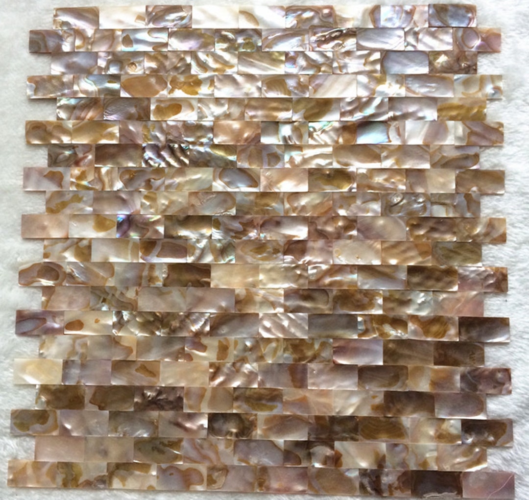 Handmade Groutless Brick Mother of Pearl Mosaic Tile for Bathroom Tile ...