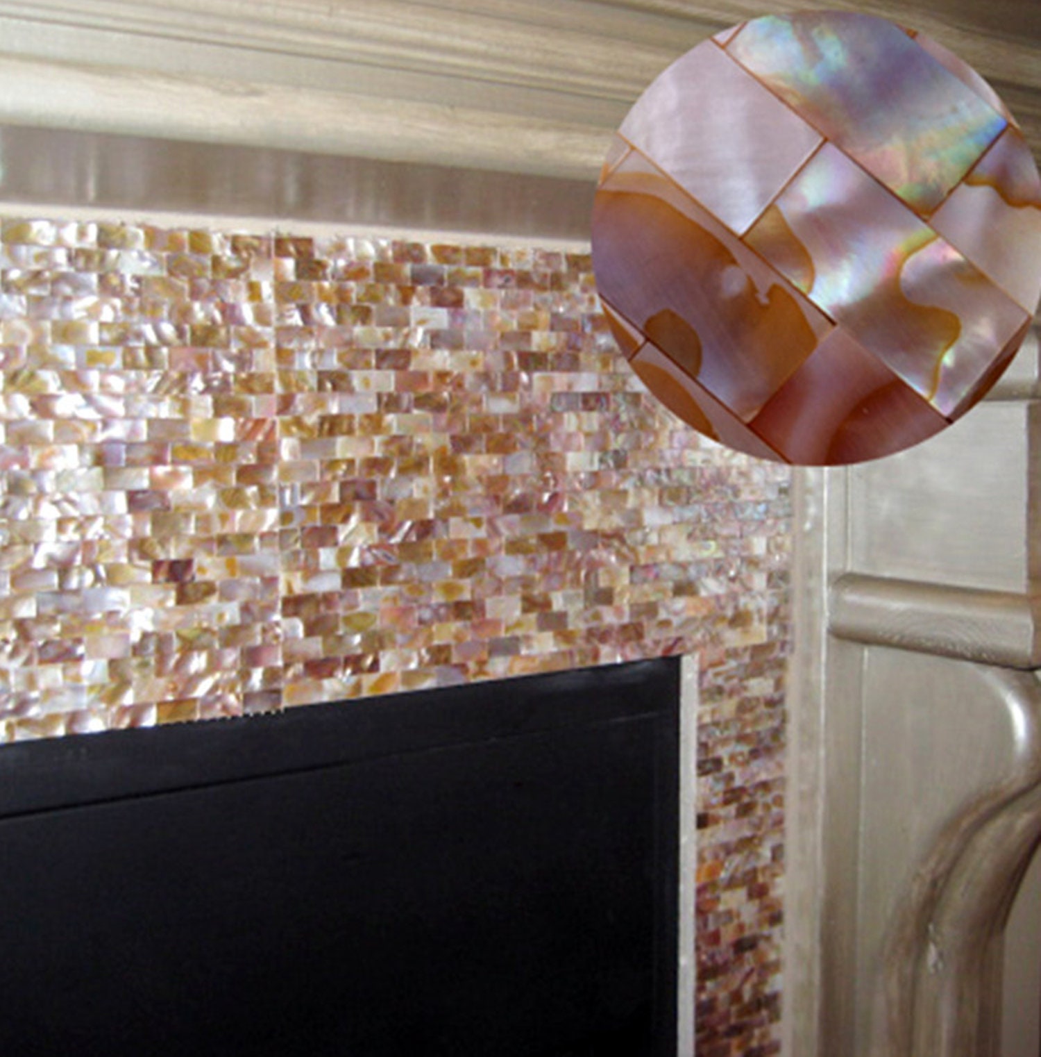 Handmade Groutless Brick Mother of Pearl Mosaic Tile for - Etsy