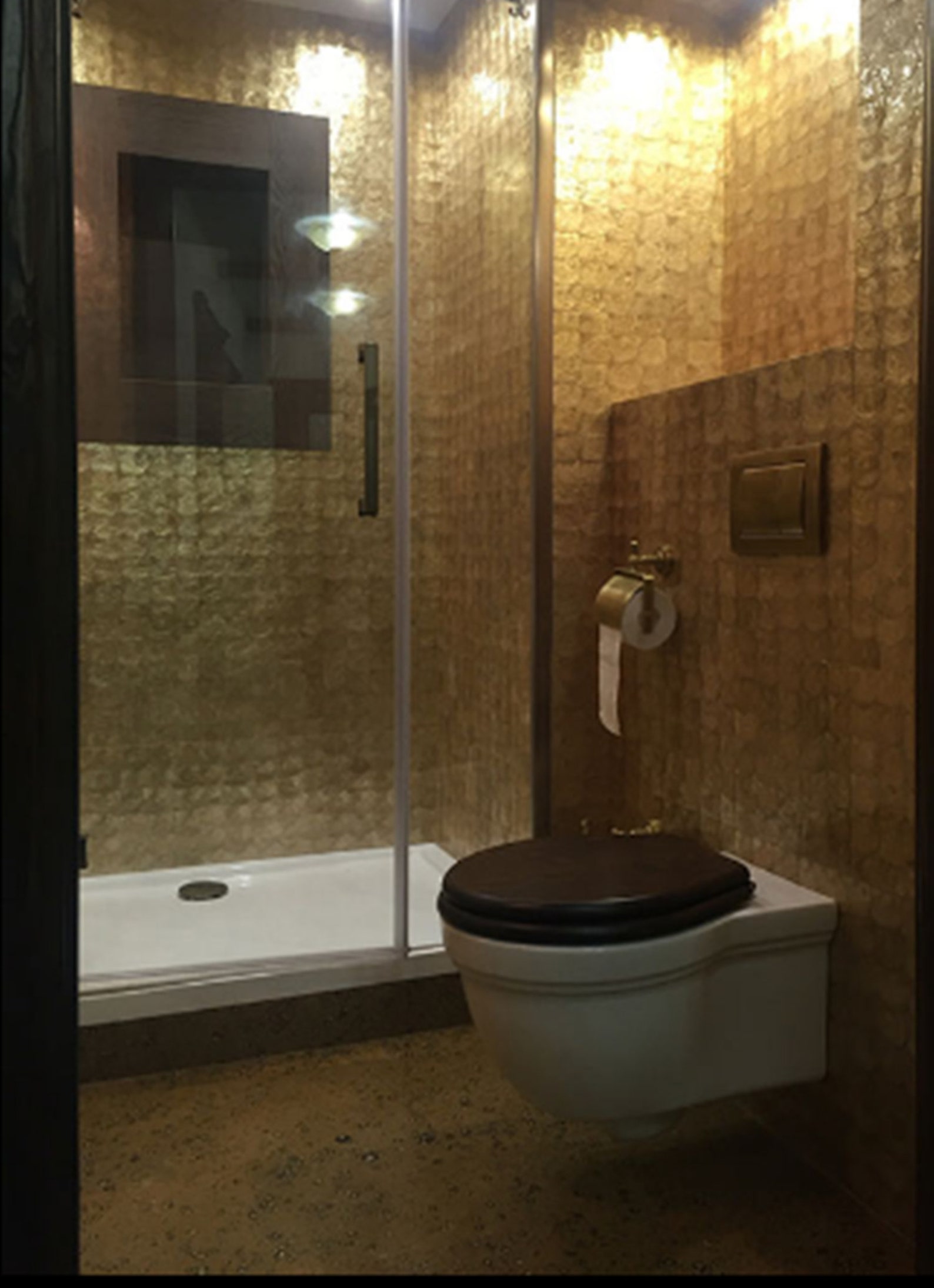 Handmade Epoxy Golden Mother of Pearl Capiz Tile for Bathroom,kitchen ...