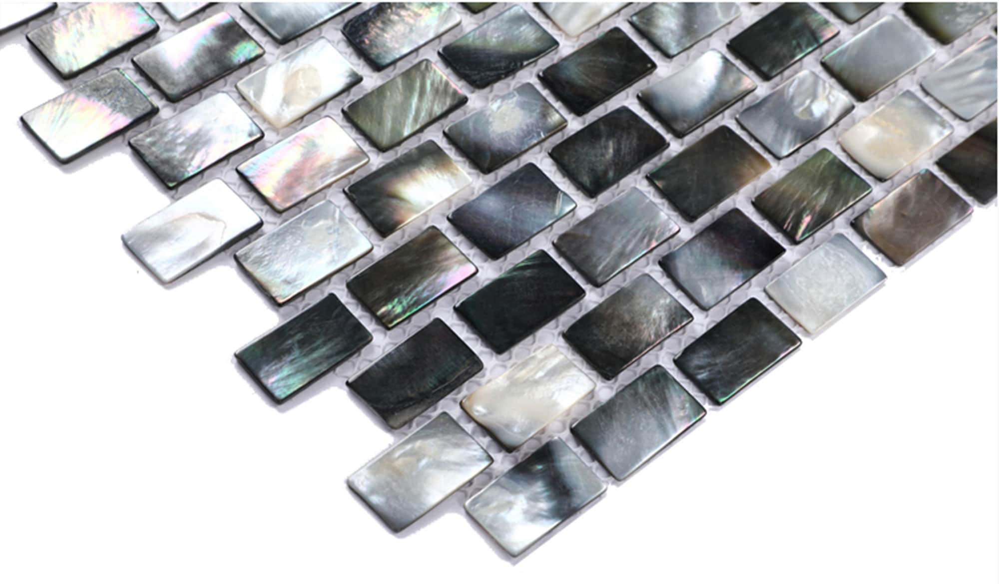 Handmade Seashell Brick Black Lip Mother of Pearl Mosaic Tile for ...