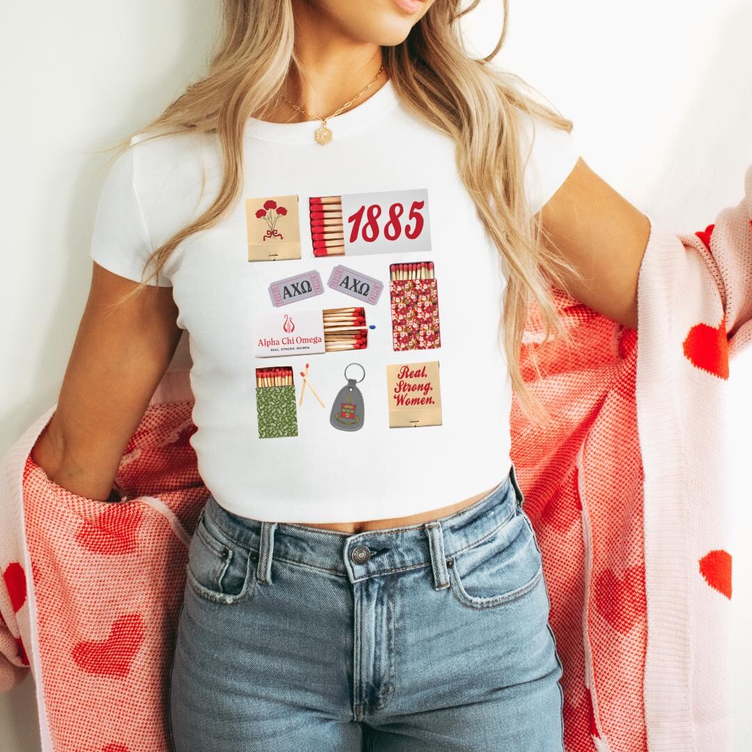 Matchbox Baby Tee // Sorority Greek Event Merch // Sisterhood, Bid Day ...