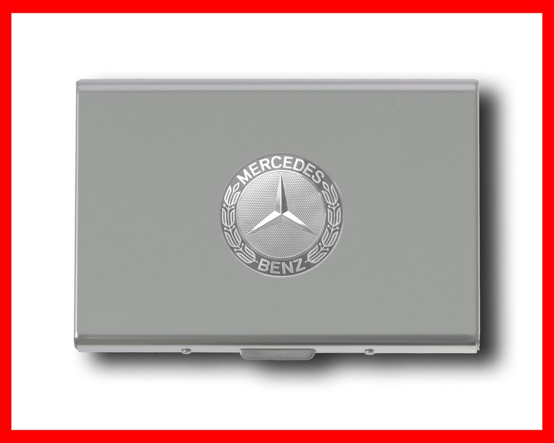 Photo & Text Engraved Mercedes Card Case Wallet, Personalised Card ...