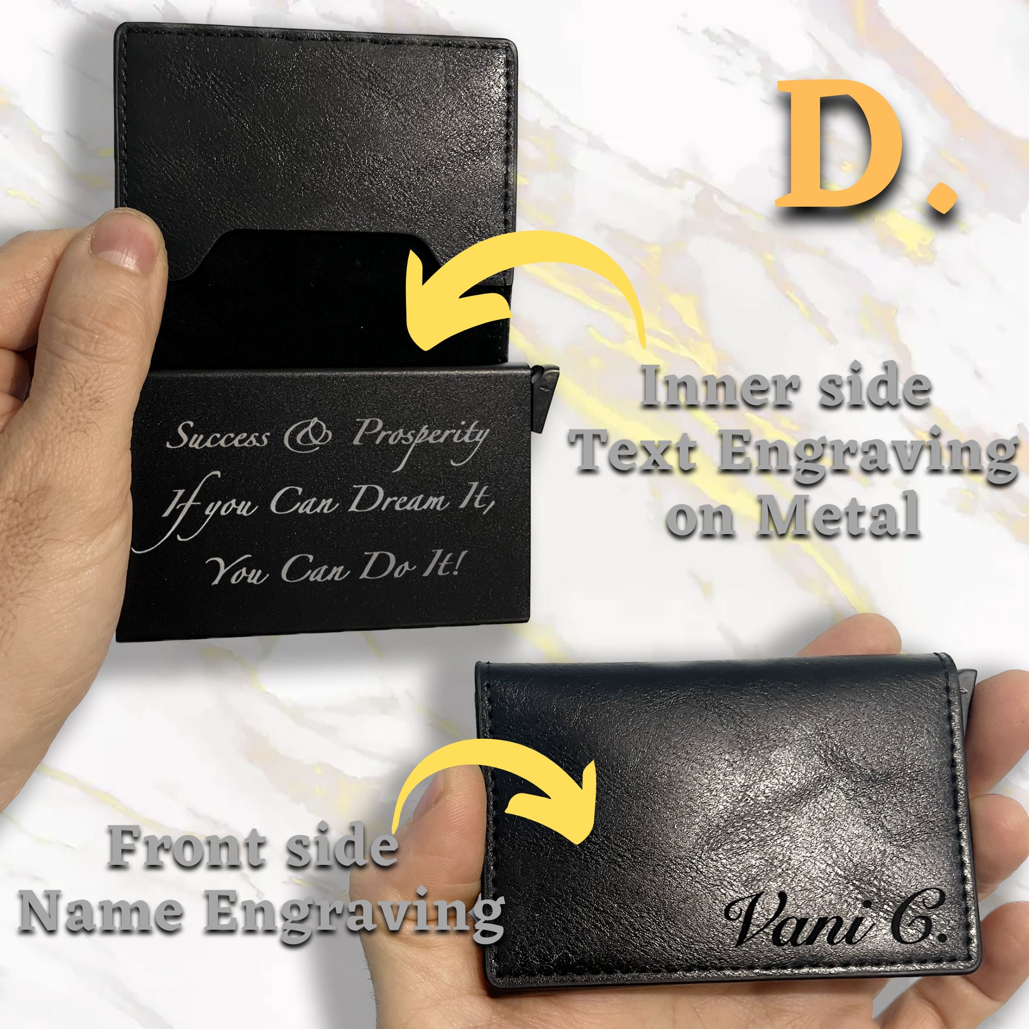 Personalised Leather Pop up Wallet RFID Slim Wallet Name & - Etsy